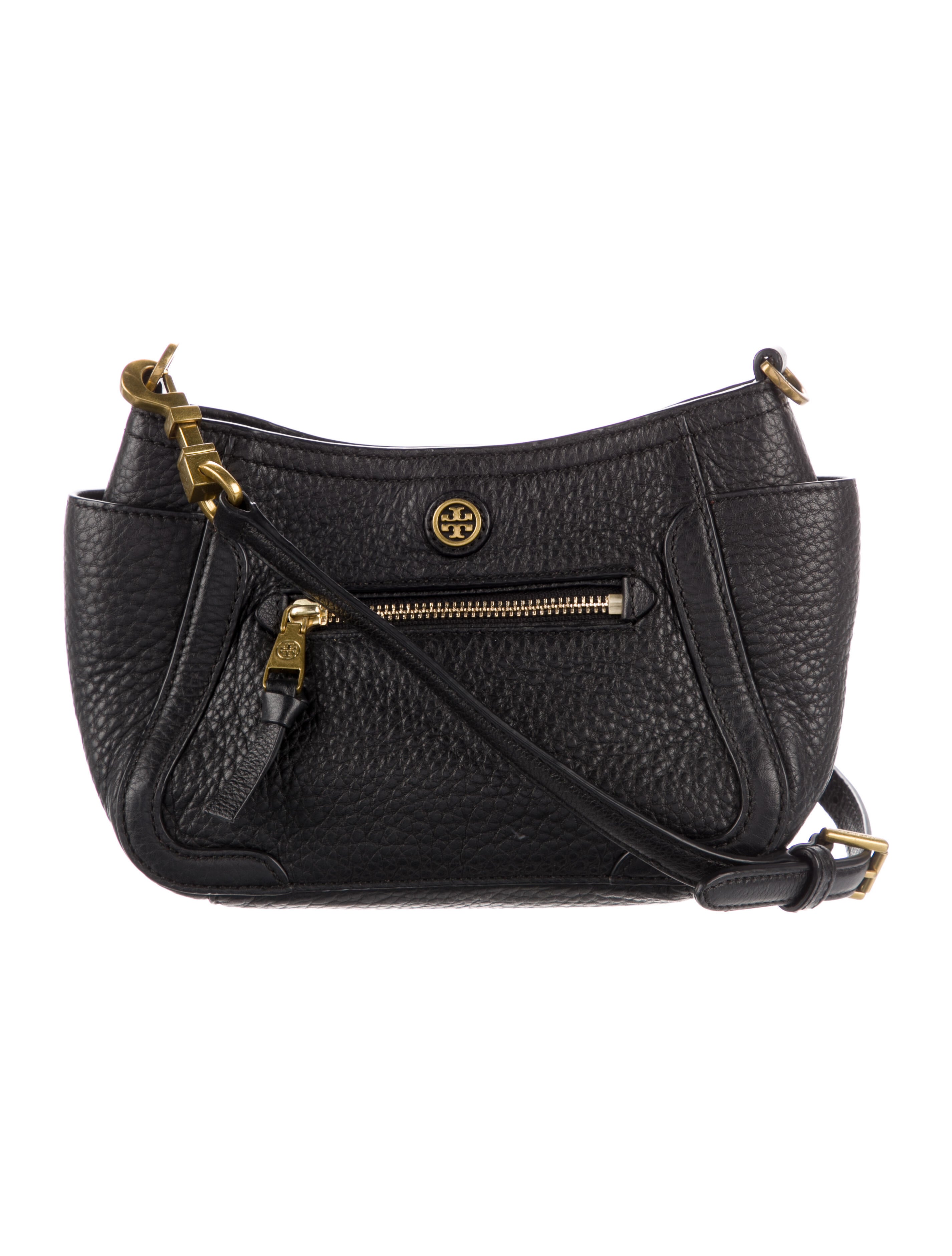 Tory Burch Solid Leather Crossbody Bag - Black Crossbody Bags, Handbags ...