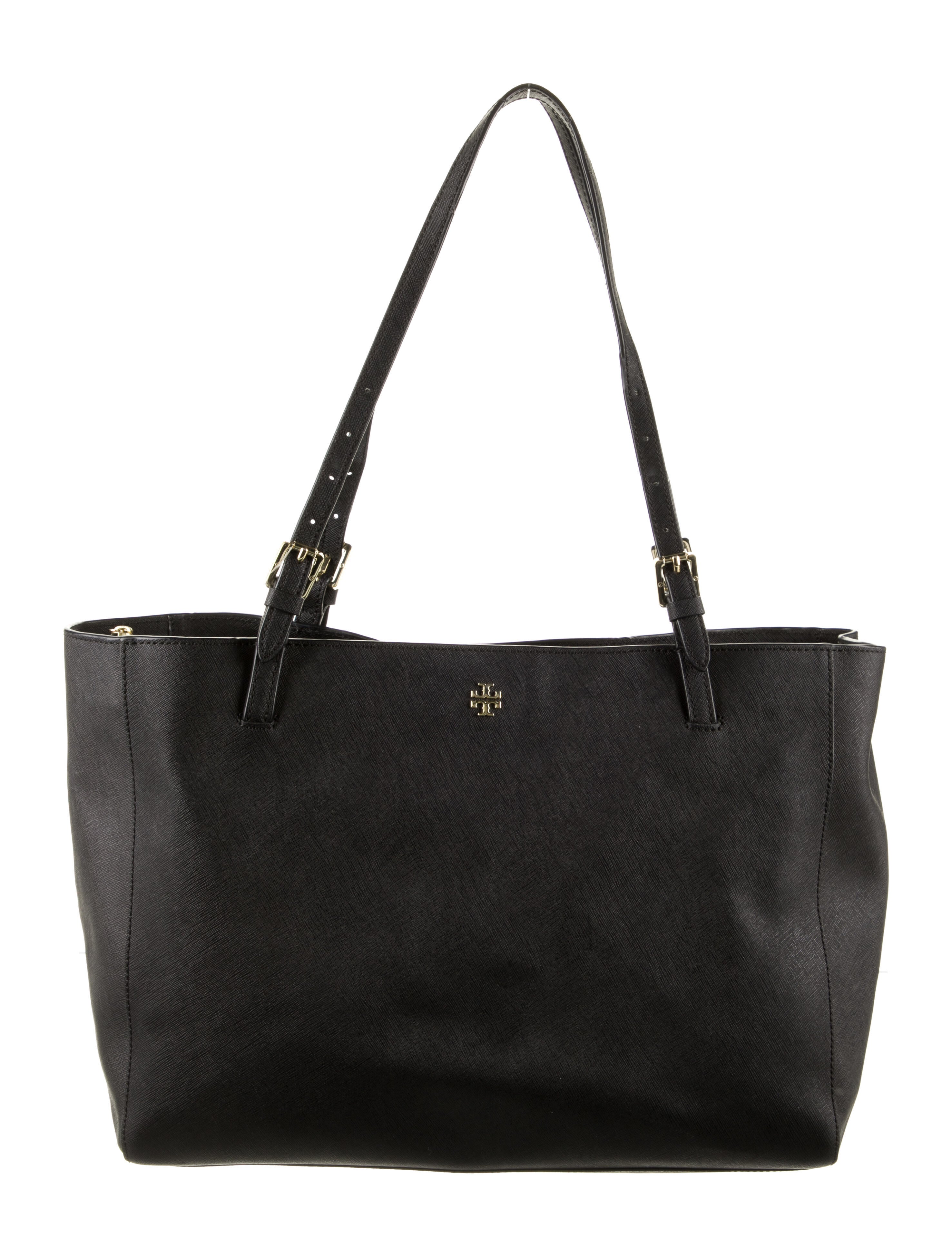 Tory Burch Leather Tote Bag - Black Totes, Handbags - WTO520539 | The ...