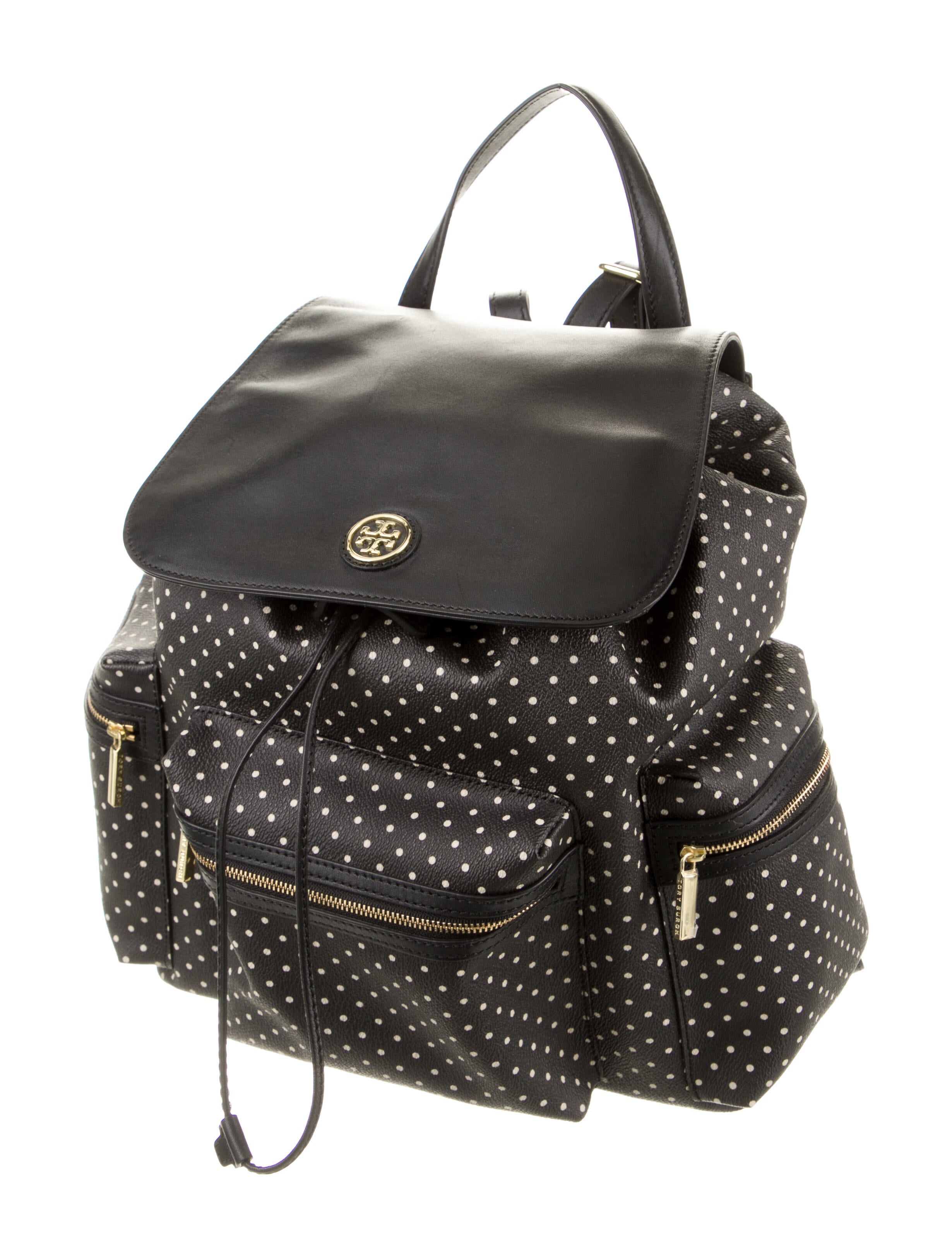 Tory Burch Pebbled Leather Backpack - Black Backpacks, Handbags ...