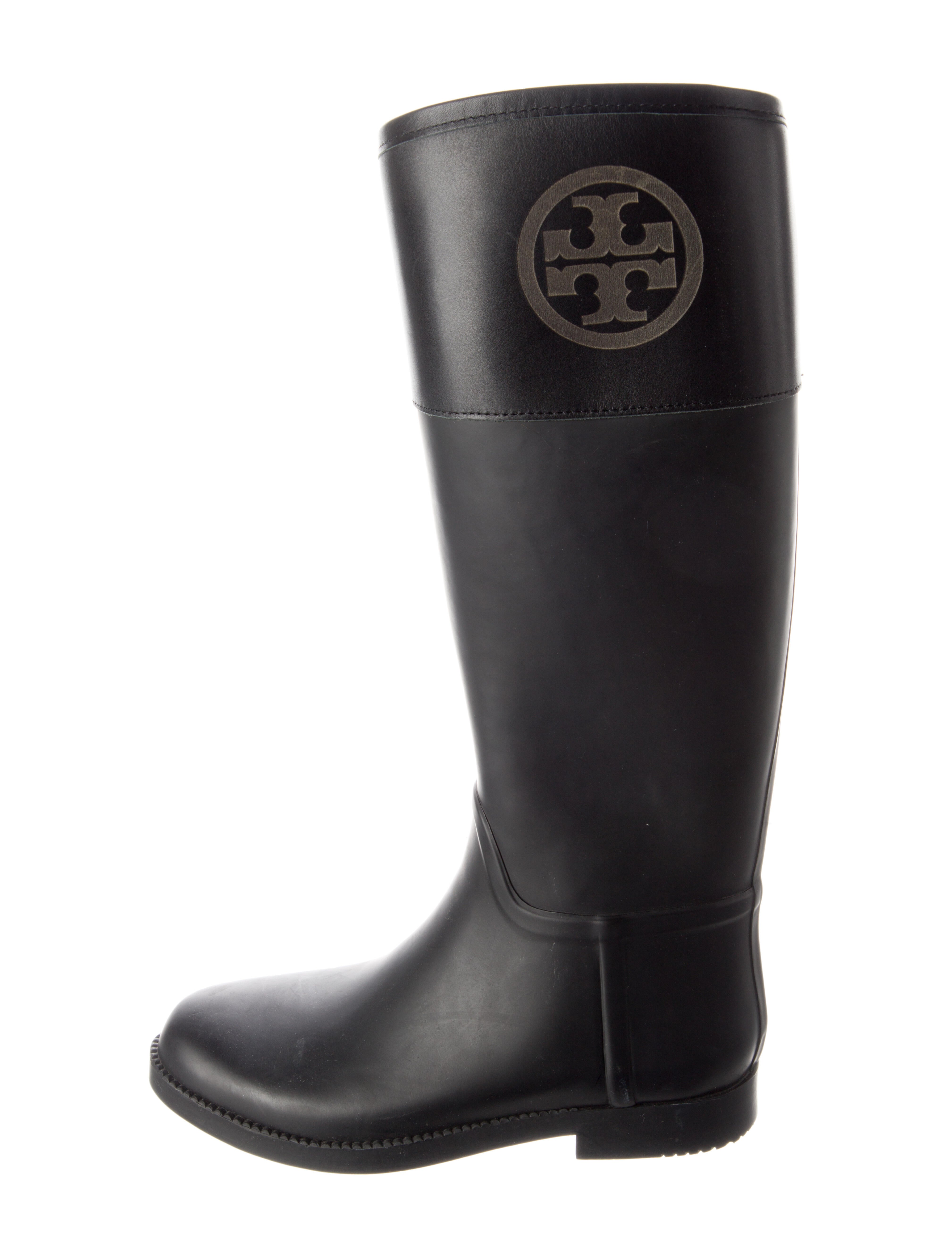 Tory Burch Rubber Rain Boots - Black Boots, Shoes - WTO522732 | The ...