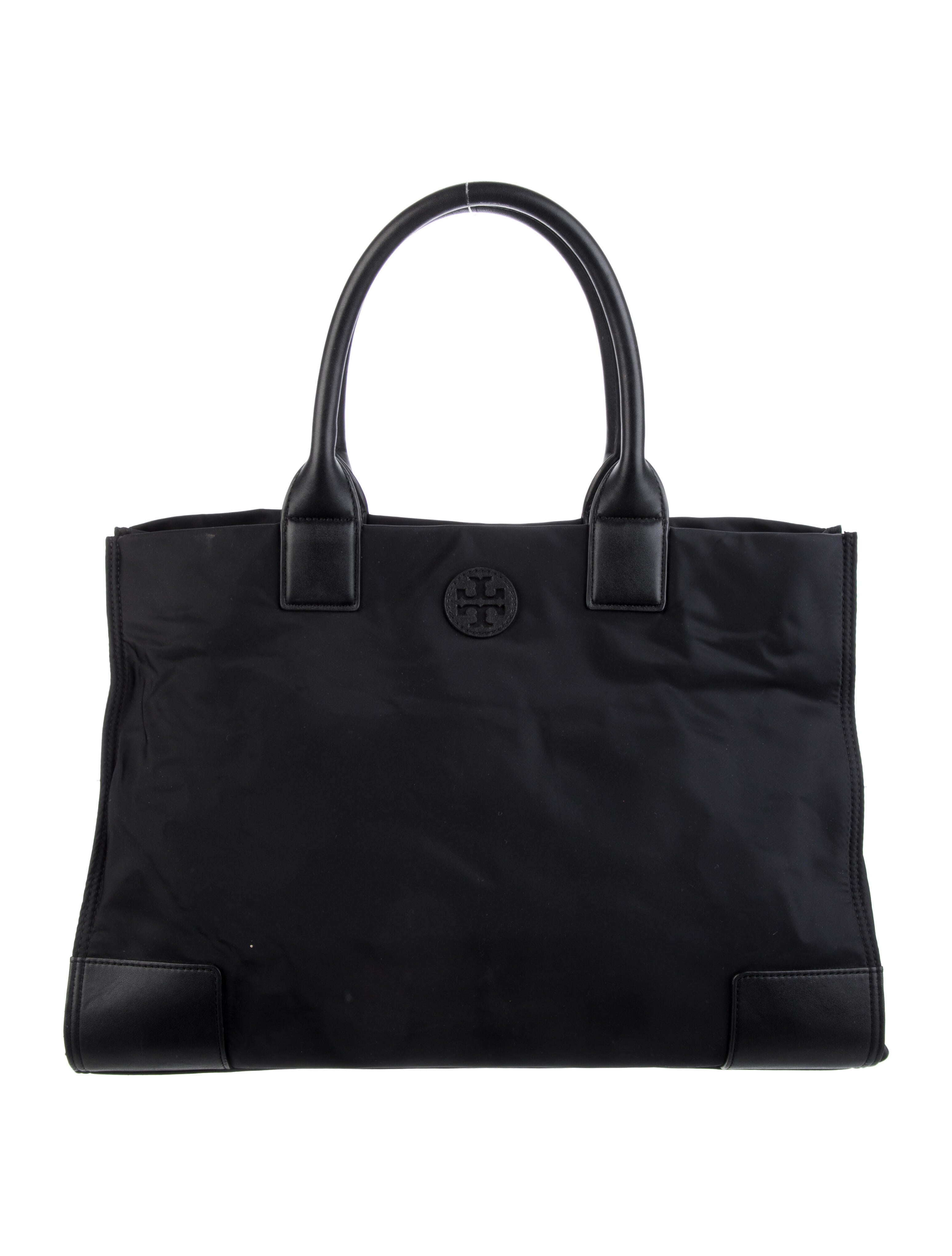 Tory Burch Patent-Trimmed Nylon Tote - Black Totes, Handbags ...