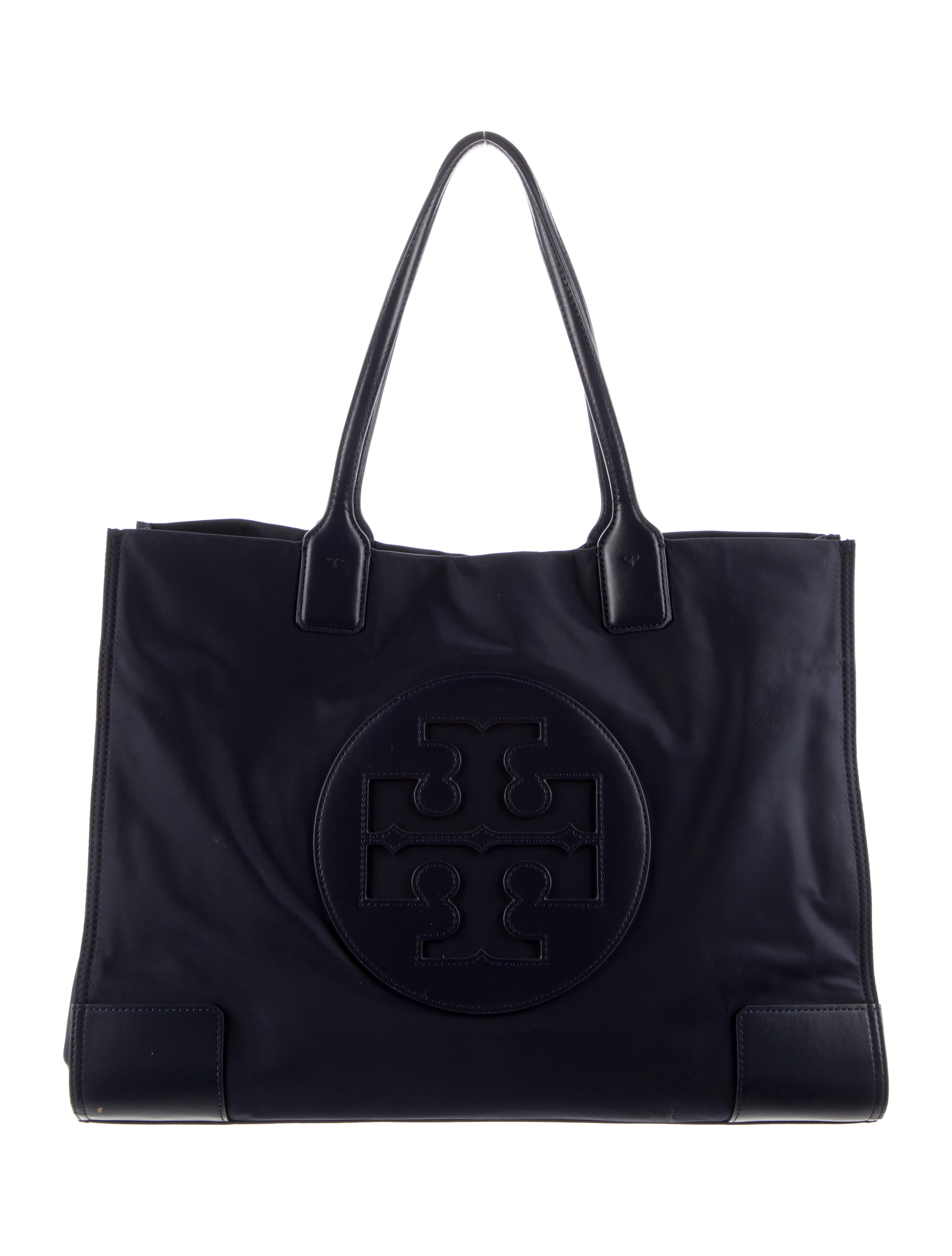 Tory Burch Leather Trimmed Tote Bag - Blue Totes, Handbags - WTO529866 ...