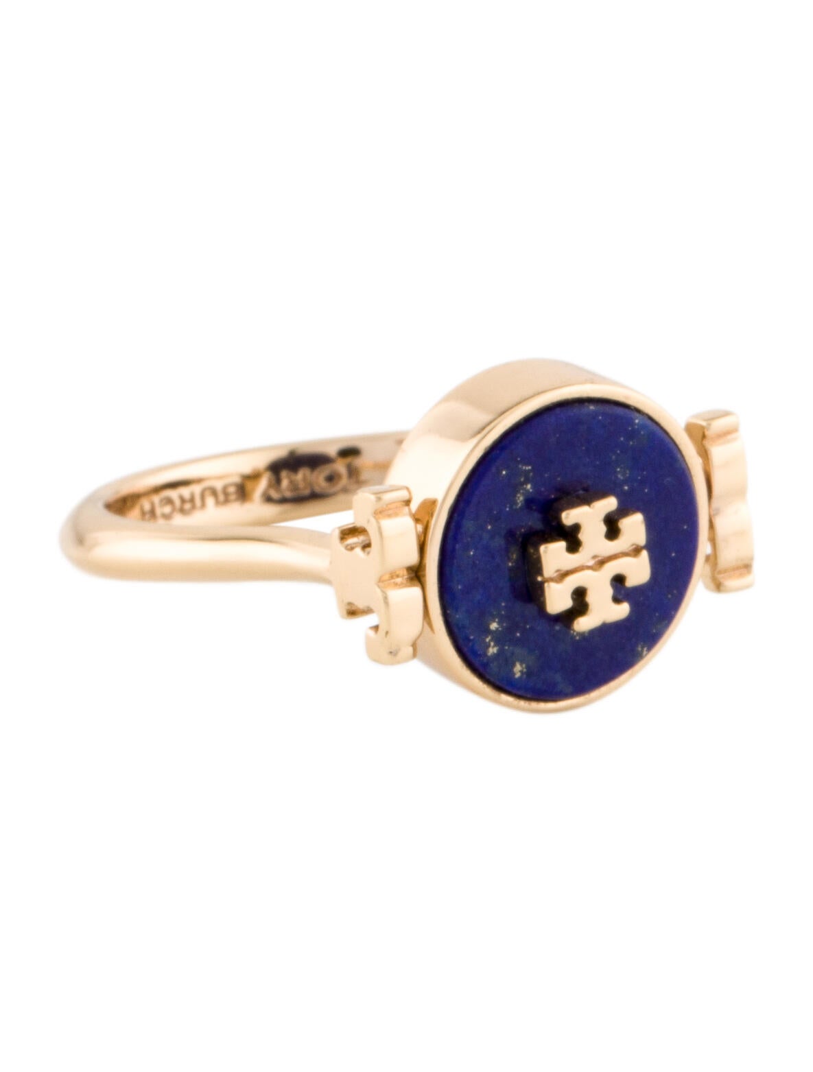 Tory Burch Logo Cocktail Ring - Brass Cocktail Ring, Rings - WTO530688 ...