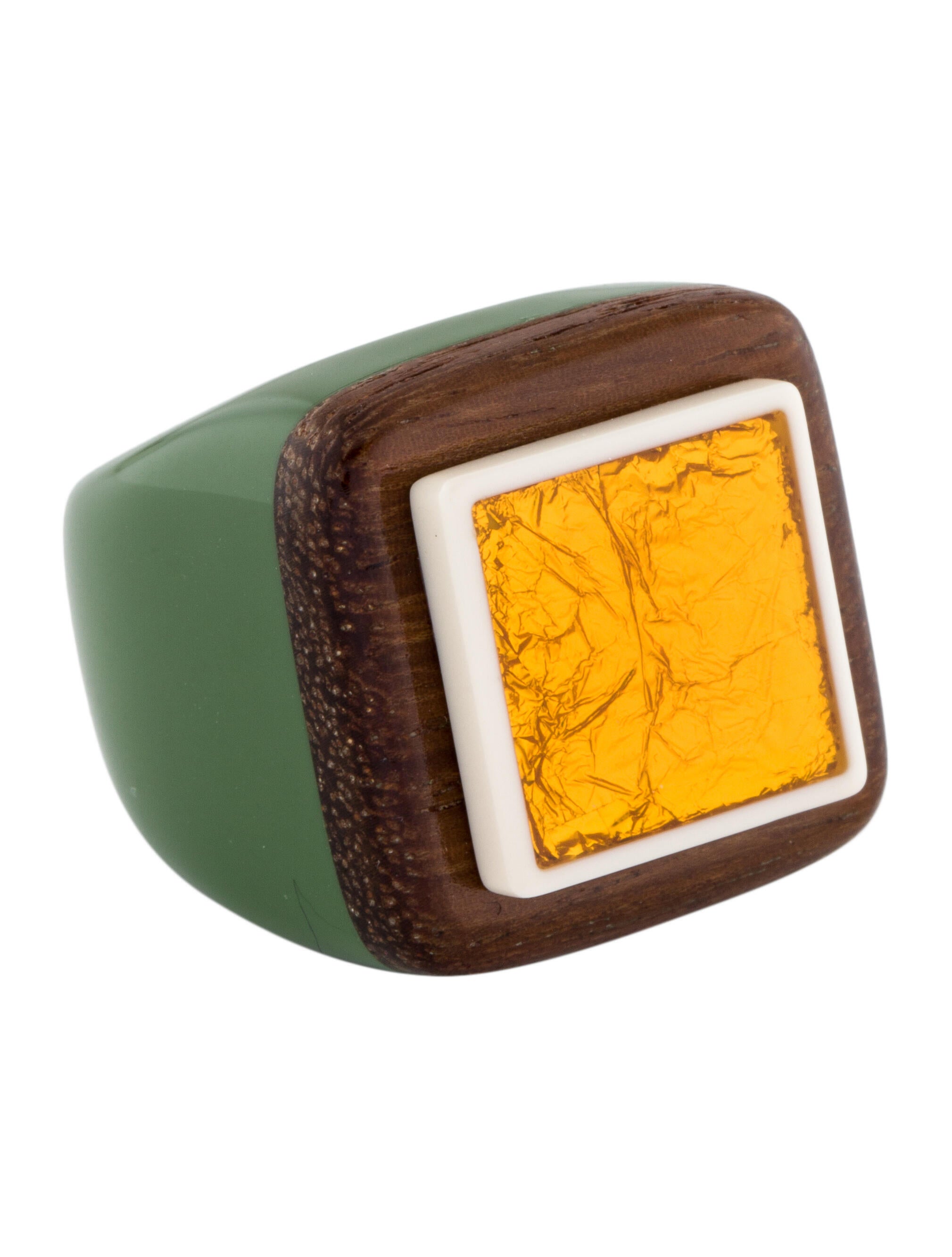 Tory Burch Geo Signet Ring - Brown Signet Ring, Rings - WTO536806 | The ...
