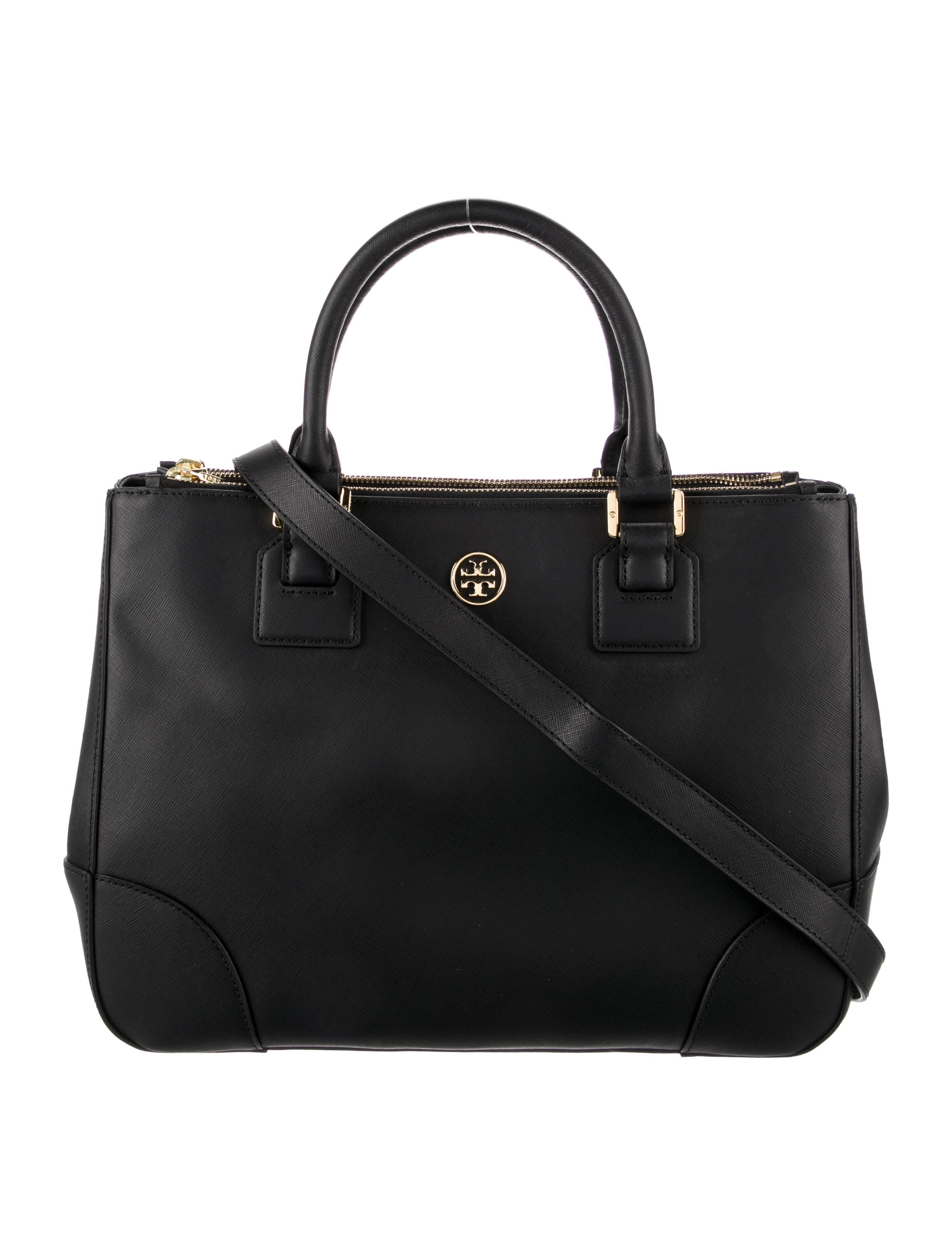Tory Burch Textured Leather Tote - Black Totes, Handbags - WTO99640 ...