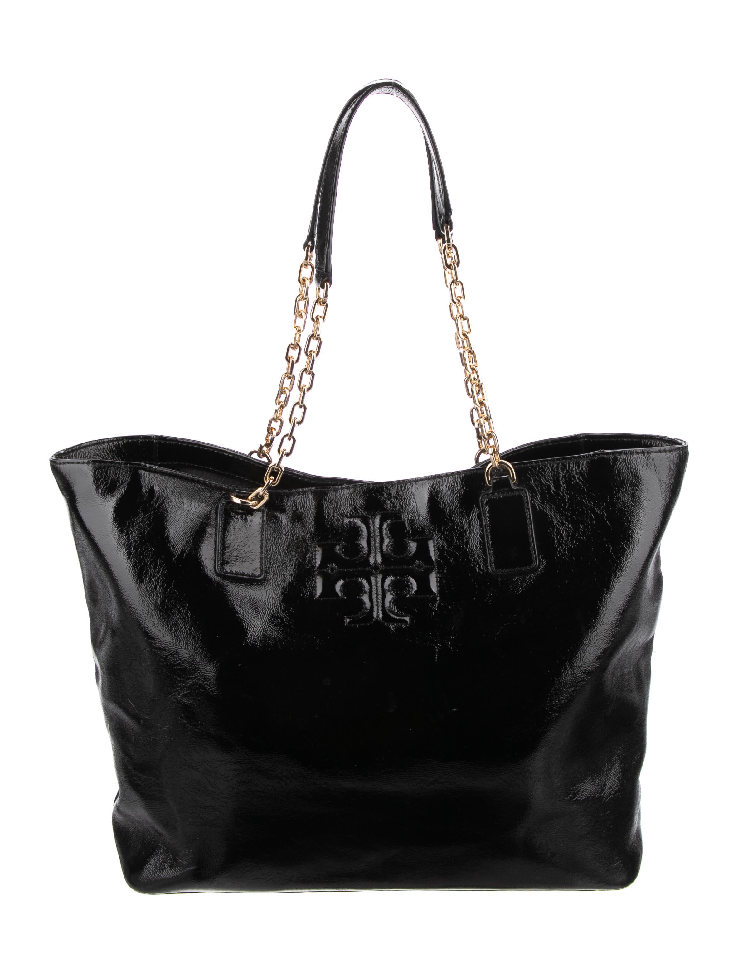 Tory Burch Patent Leather Tote Bag - Black Totes, Handbags - WTO538563 ...