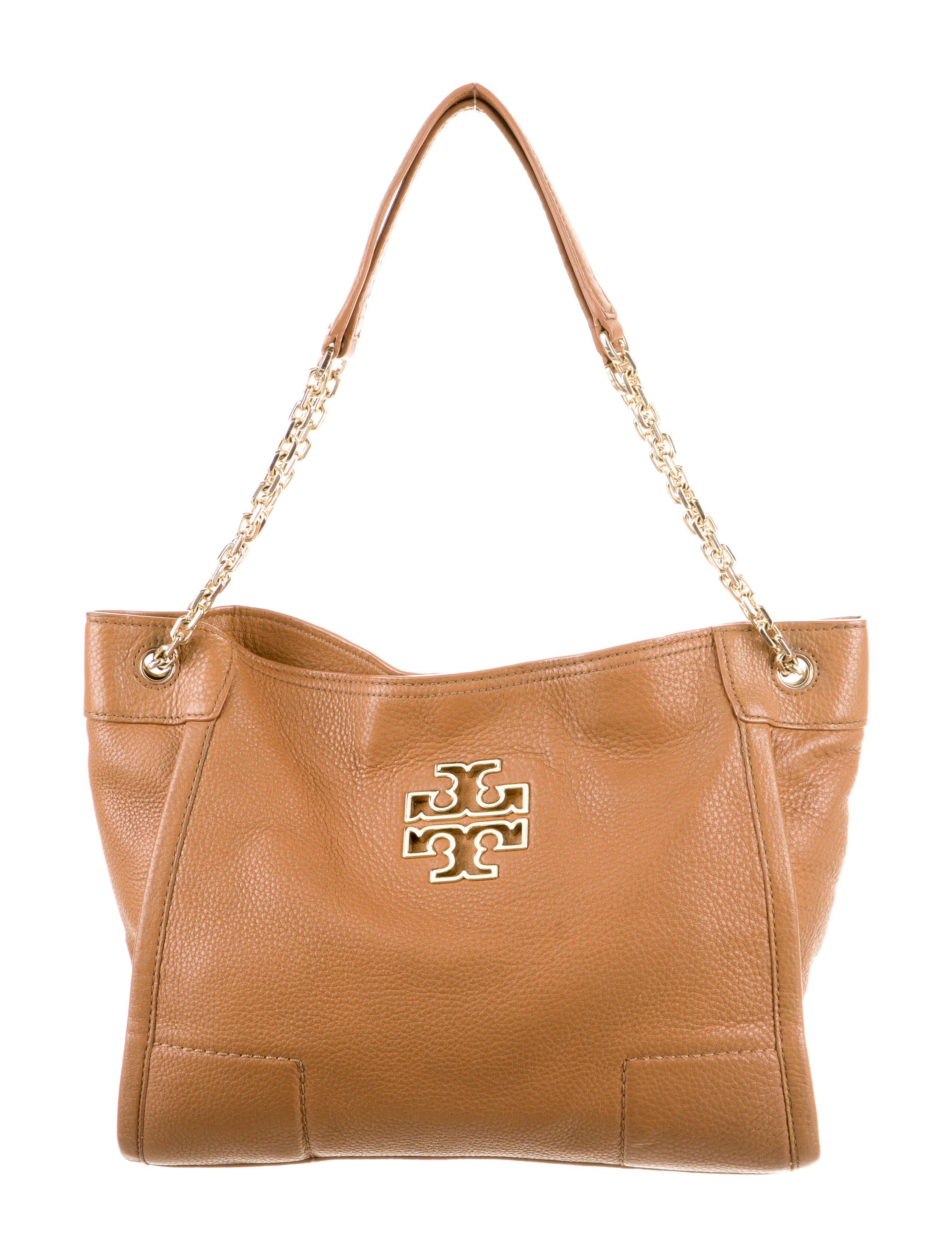 Tory Burch Grained Leather Tote - Brown Totes, Handbags - WTO539428 ...