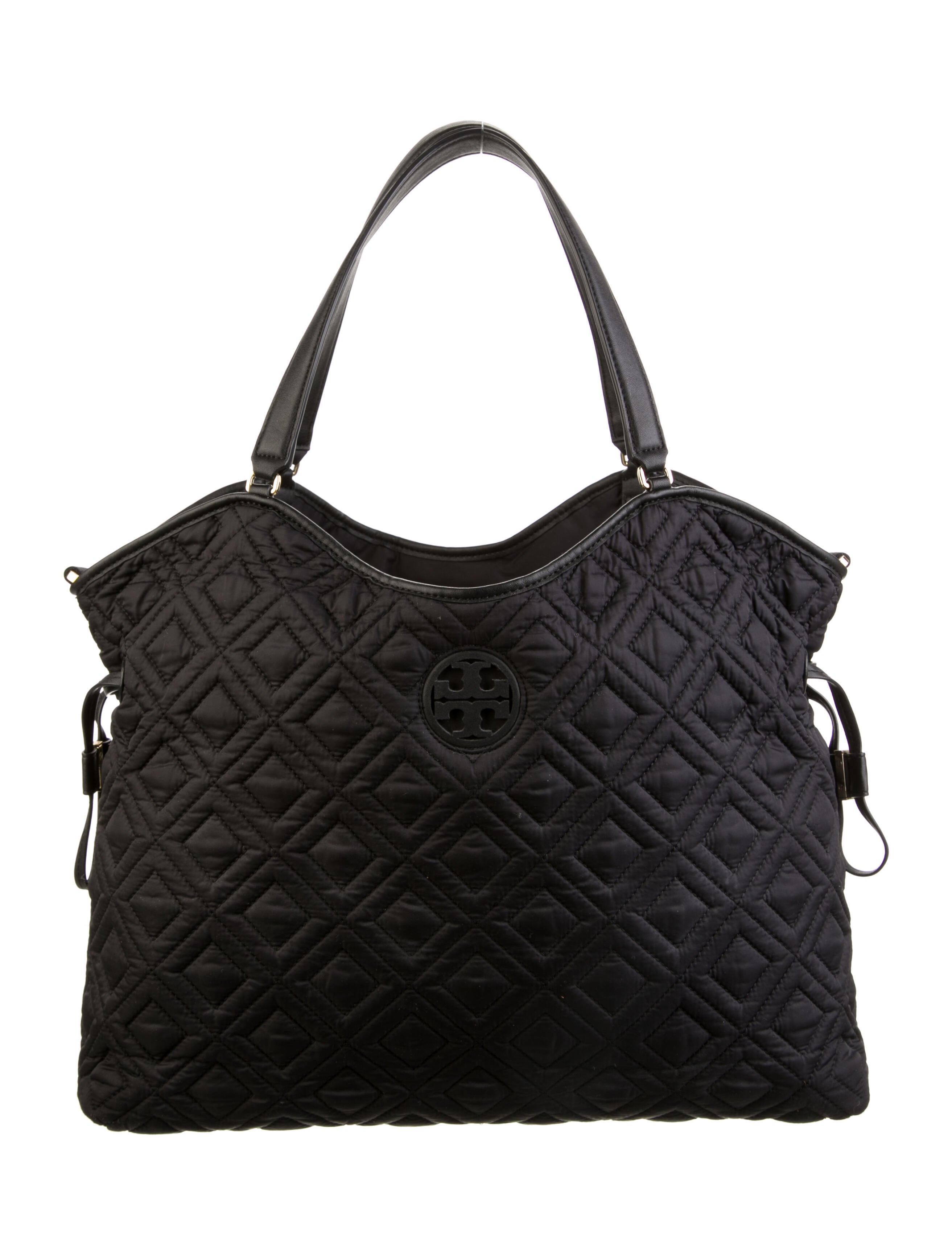 Tory Burch Lee Radziwill Leather Tote Bag - Black Totes, Handbags ...