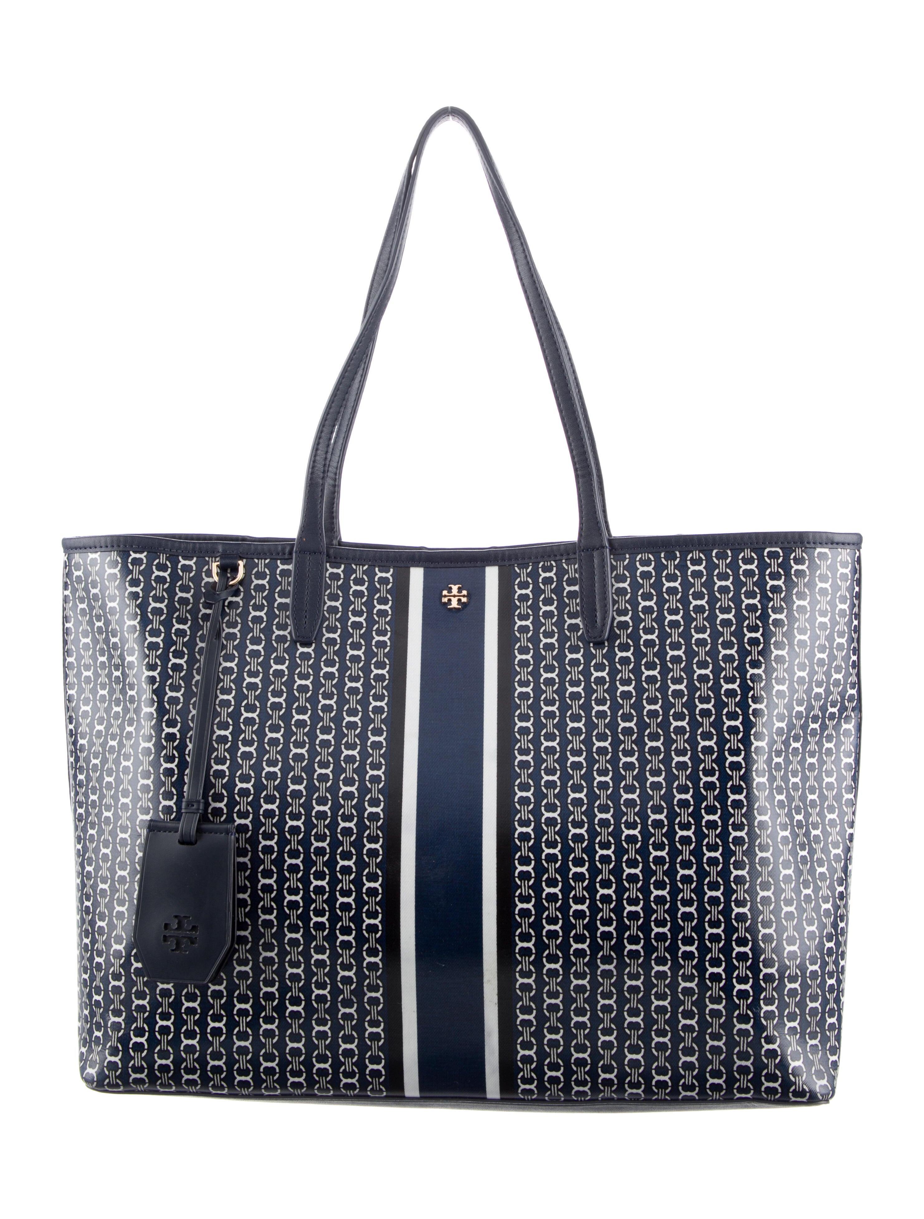 Tory Burch Coated Canvas Tote - Blue Totes, Handbags - WTO545115 | The ...