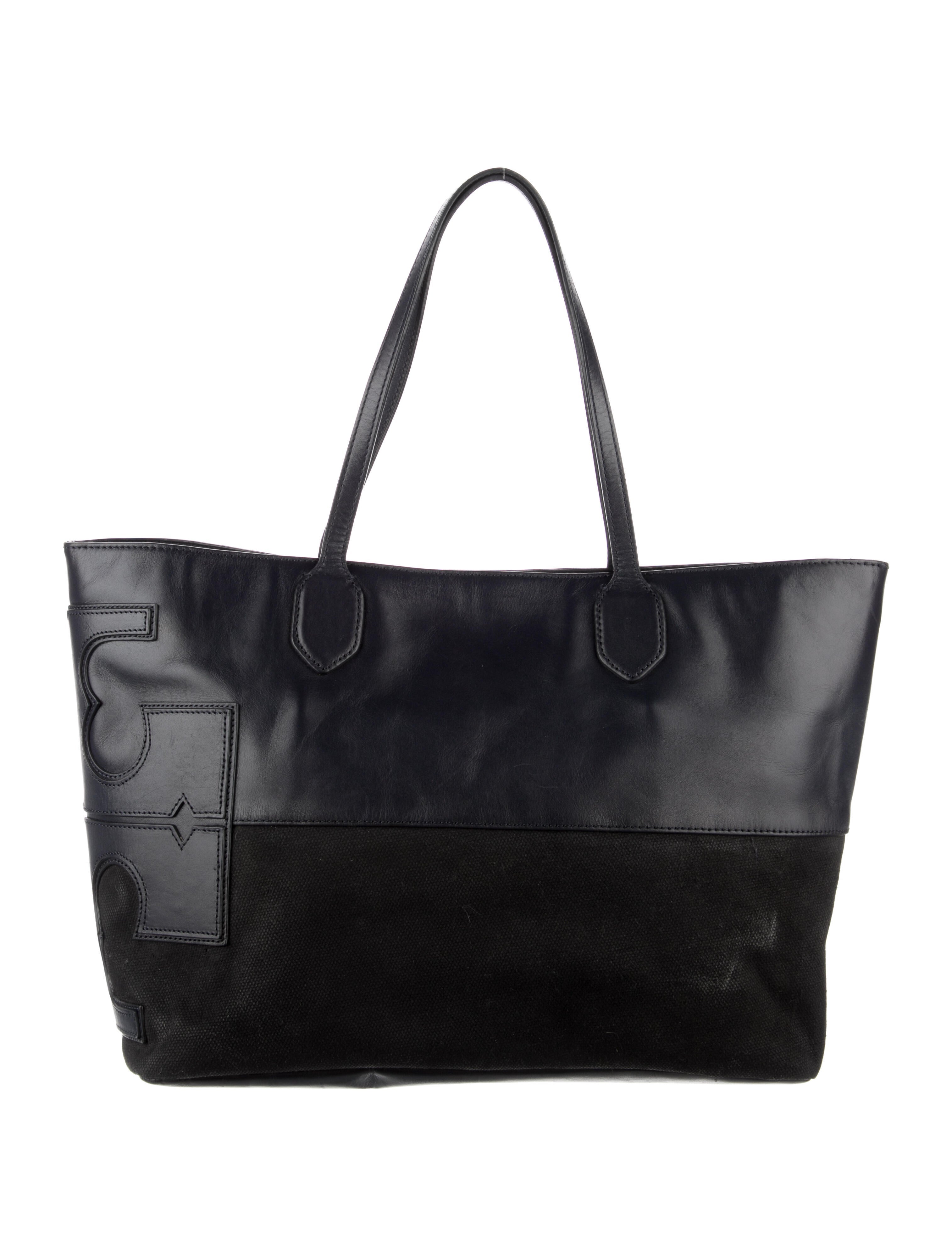 Tory Burch Black Patent Leather Tote - Black Totes, Handbags - WTO74346 ...