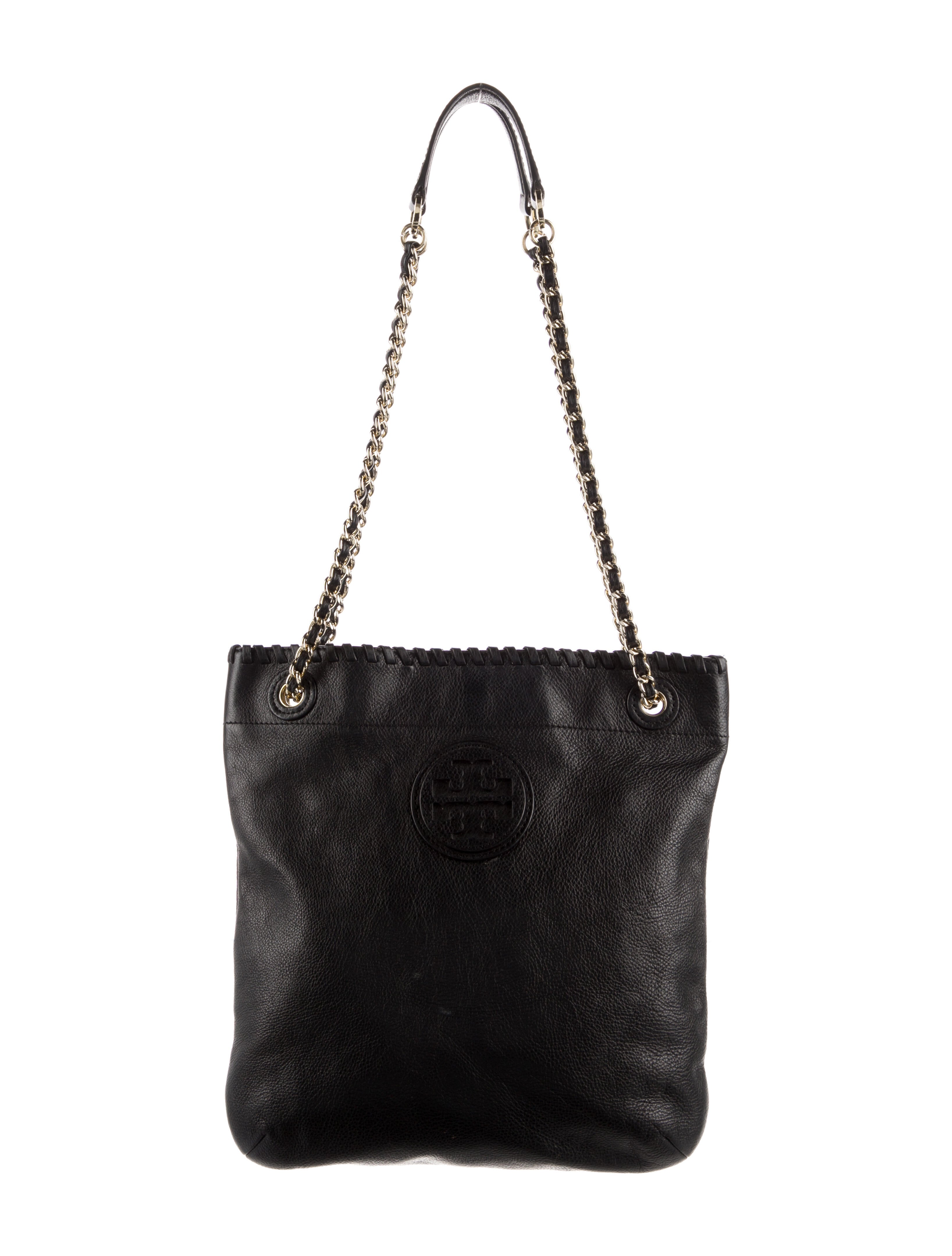 Tory Burch Leather Chain Link Shoulder Bag - Black Shoulder Bags ...