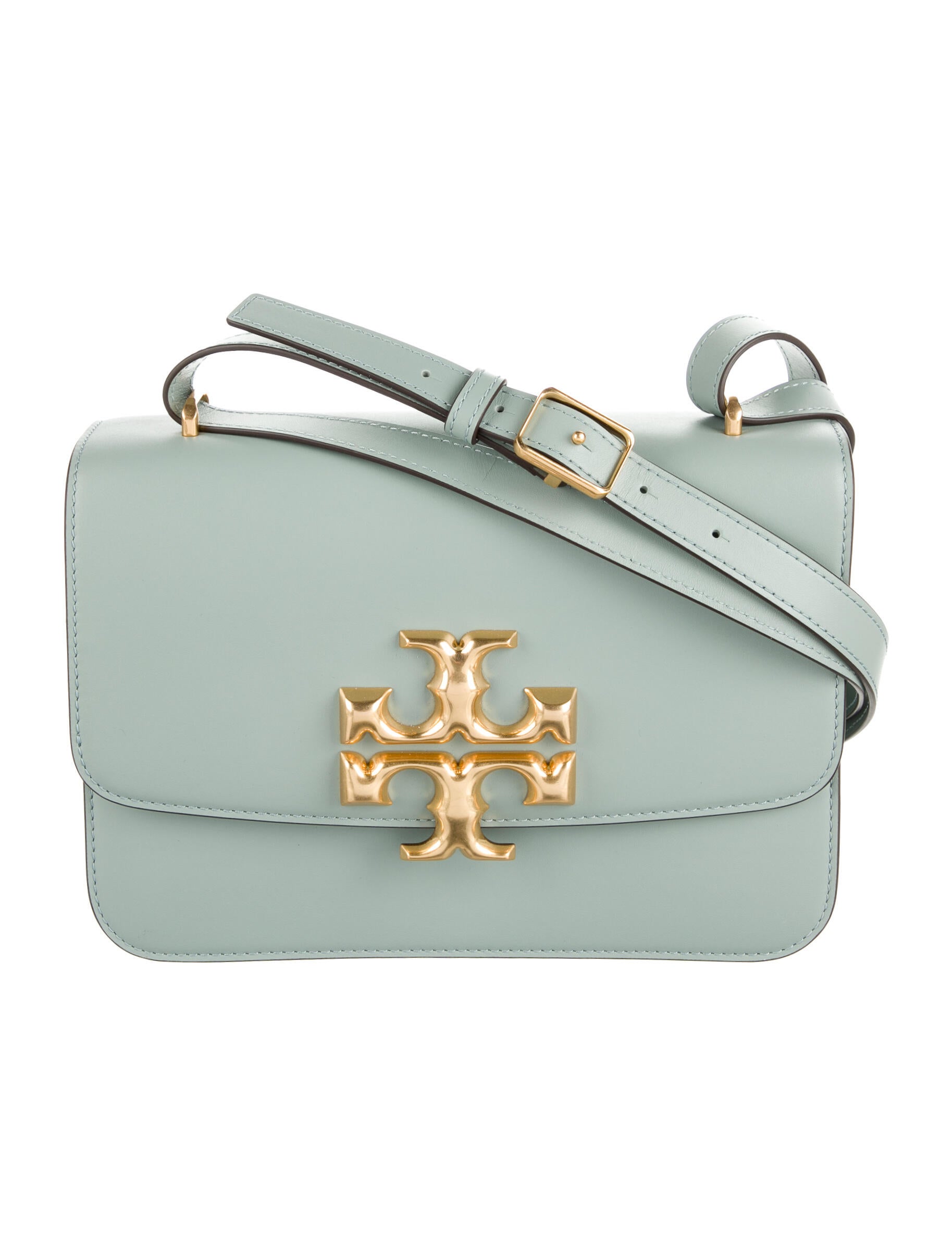 Tory Burch Solid Leather Shoulder Bag - Blue Shoulder Bags, Handbags ...