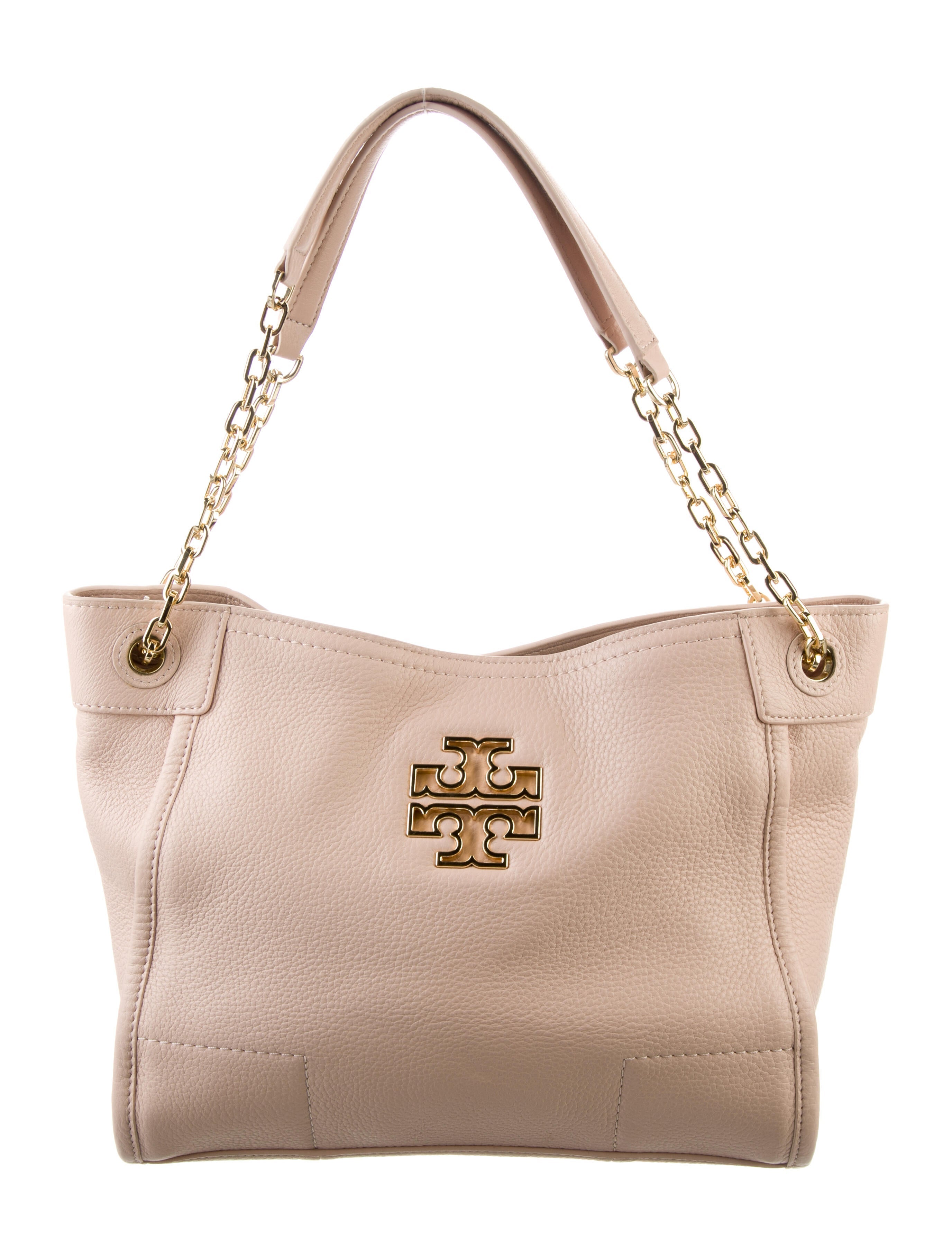 Tory Burch Solid Leather Shoulder Bag - Neutrals Shoulder Bags ...