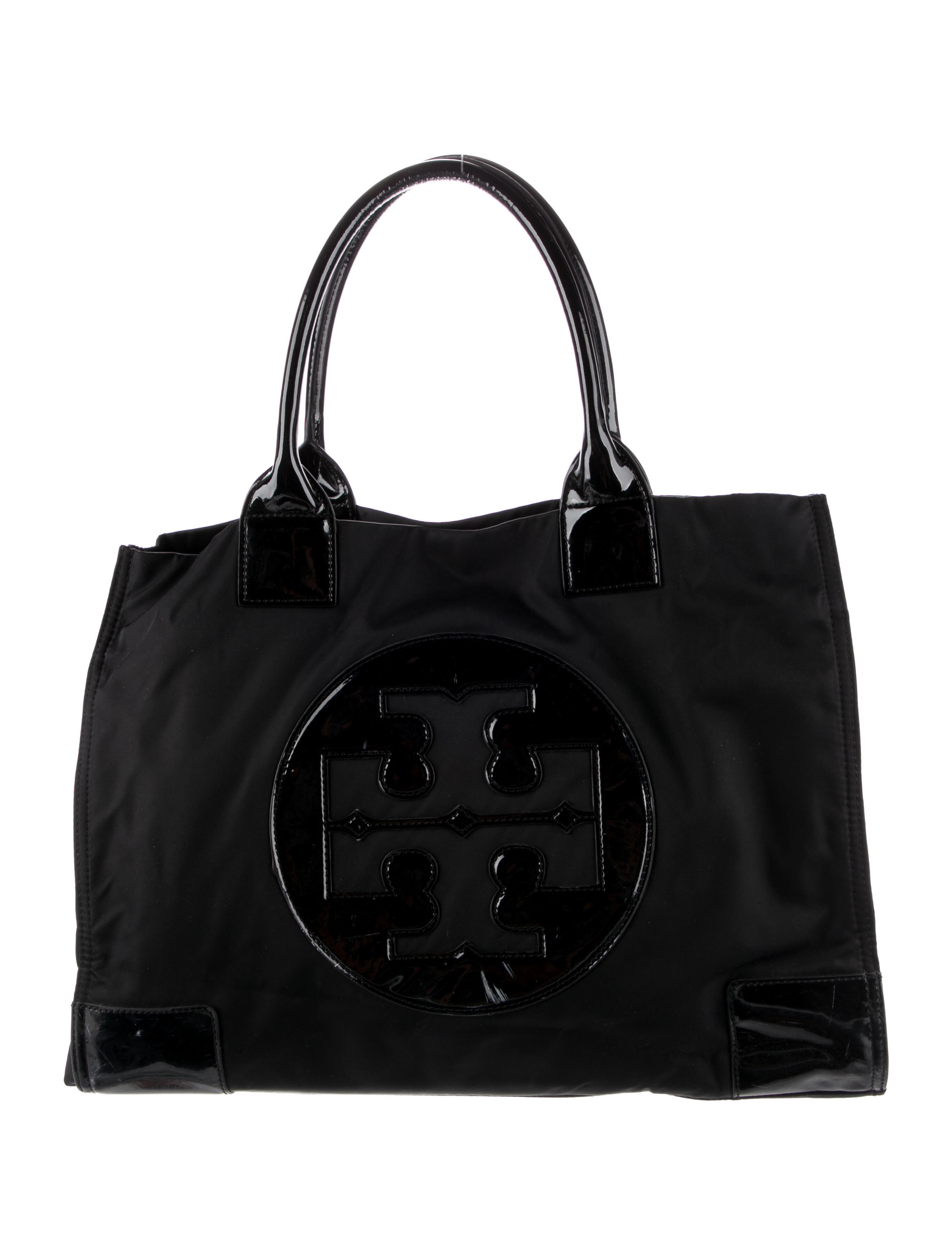 Tory Burch Leather Trimmed Nylon Tote Bag - Black Totes, Handbags ...