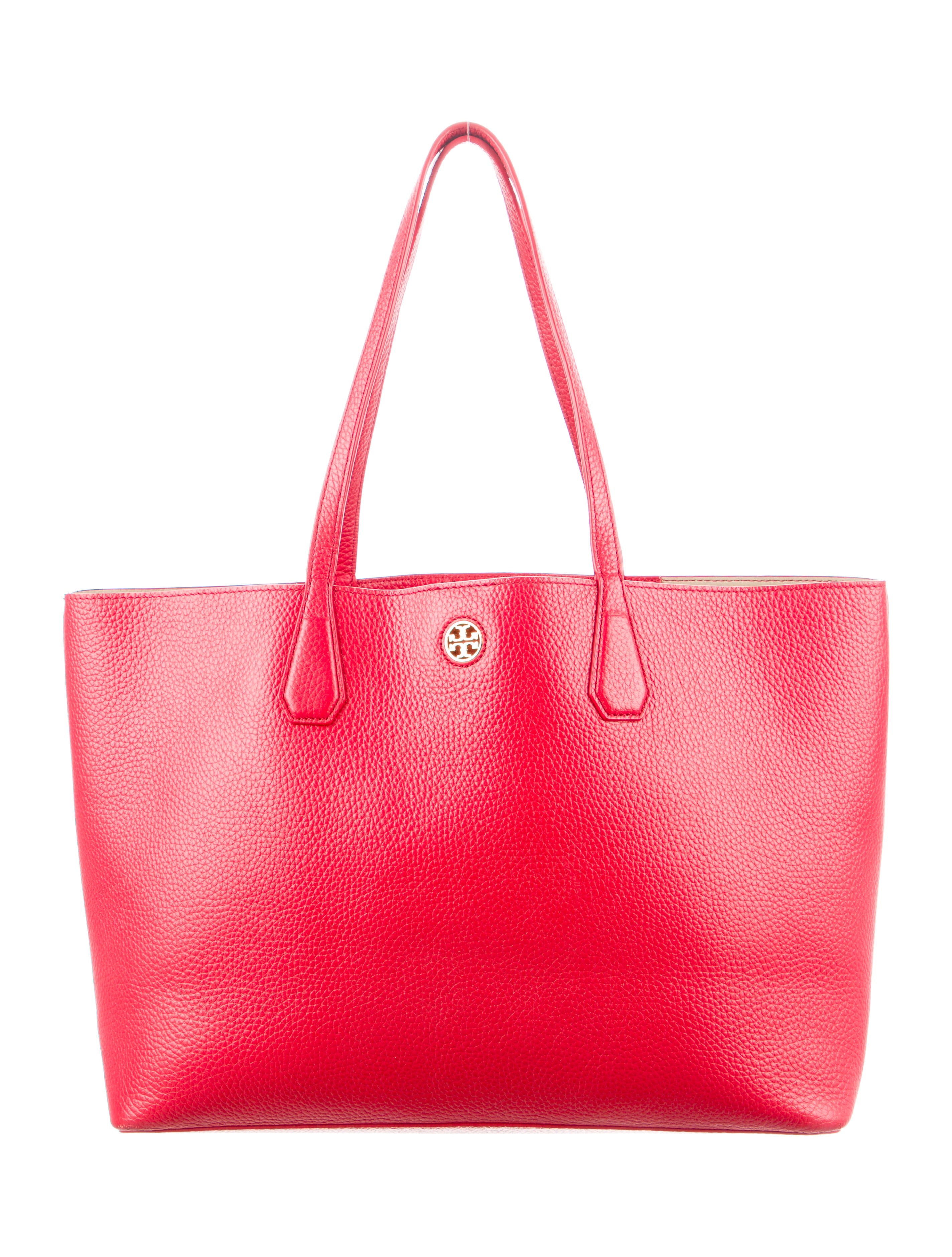 Tory Burch Pebbled Leather Tote - Red Totes, Handbags - WTO554663 | The ...