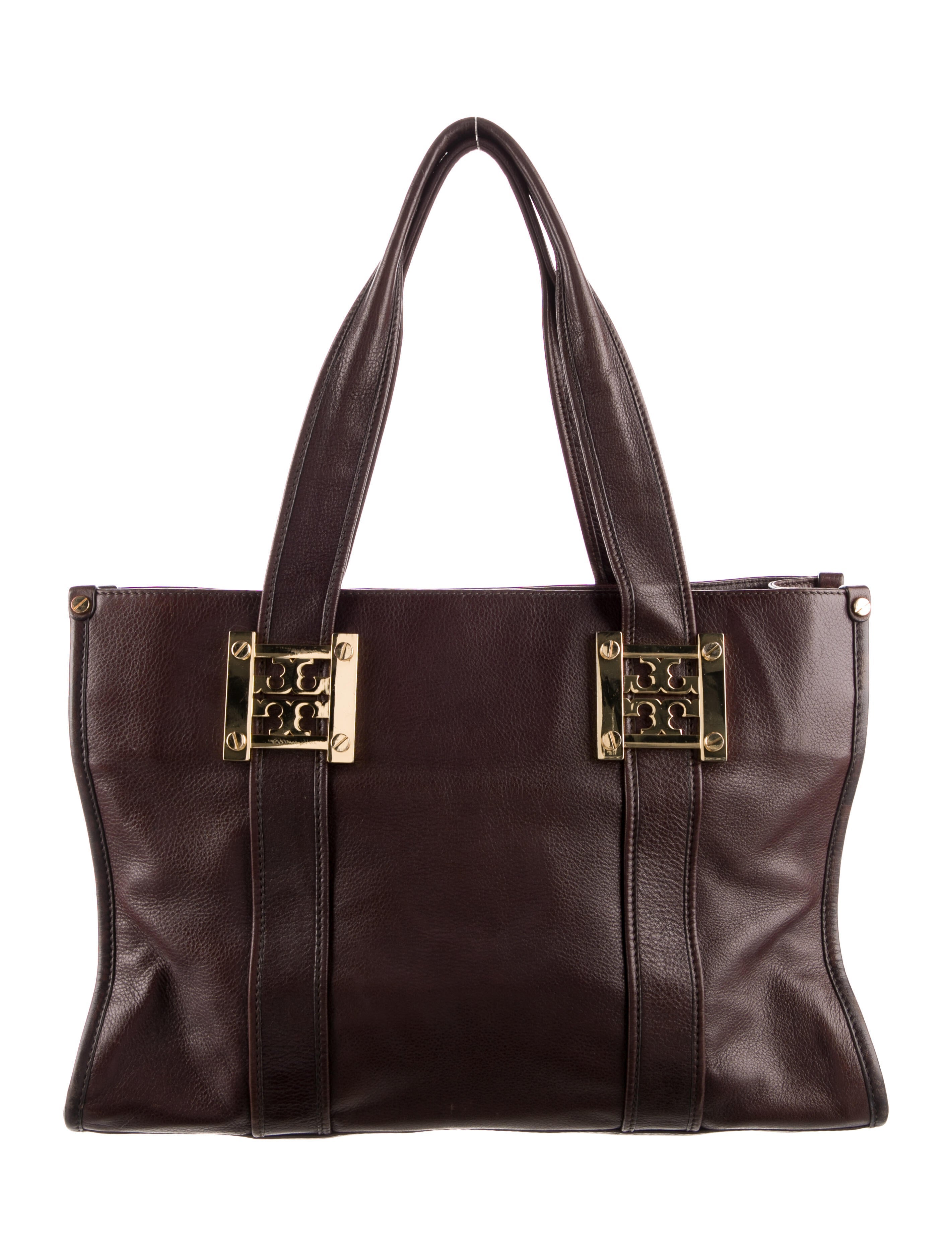 Tory Burch Textured Leather Tote Bag - Brown Totes, Handbags ...