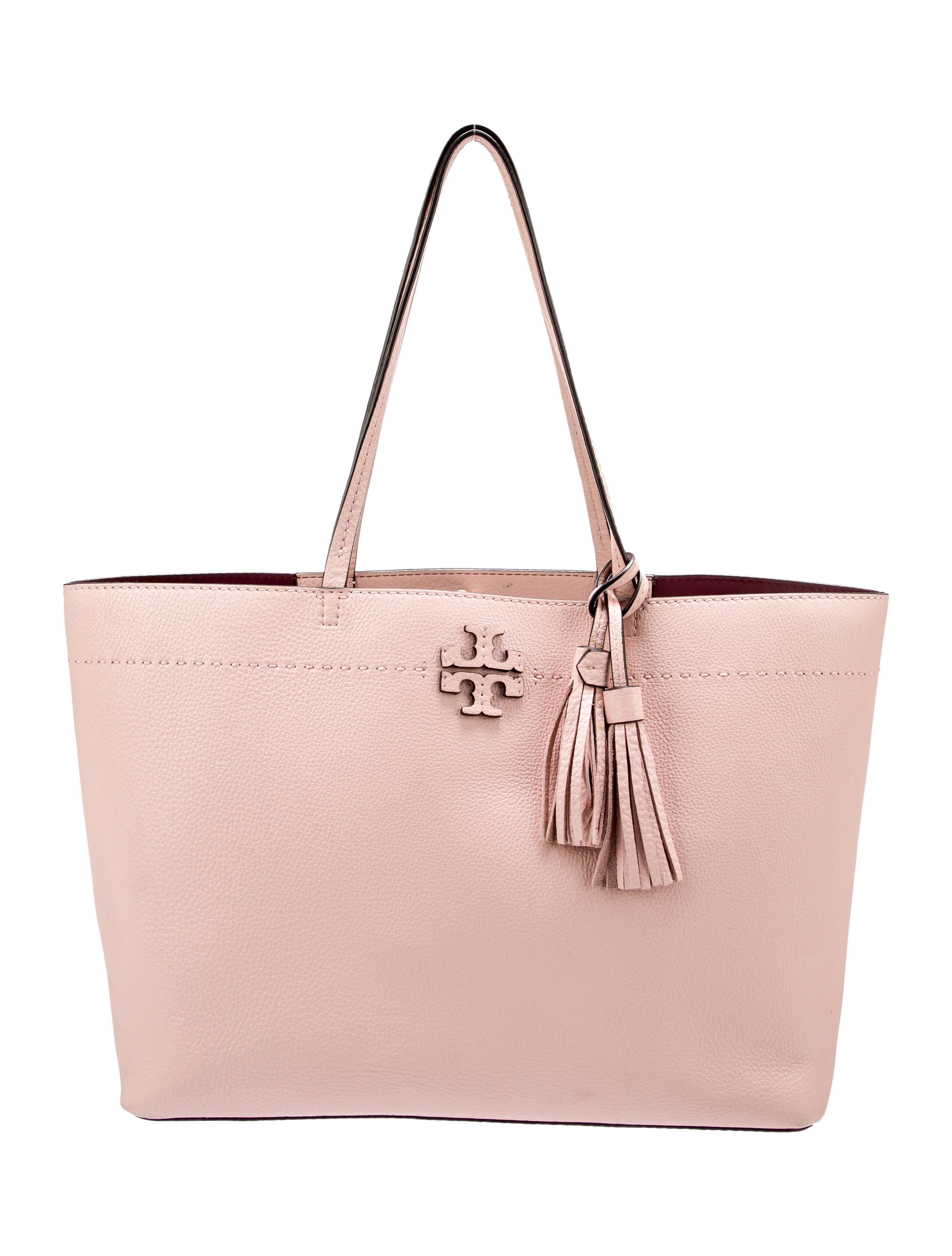 Tory Burch Tassel Leather Tote Bag - Pink Totes, Handbags - WTO575256 ...
