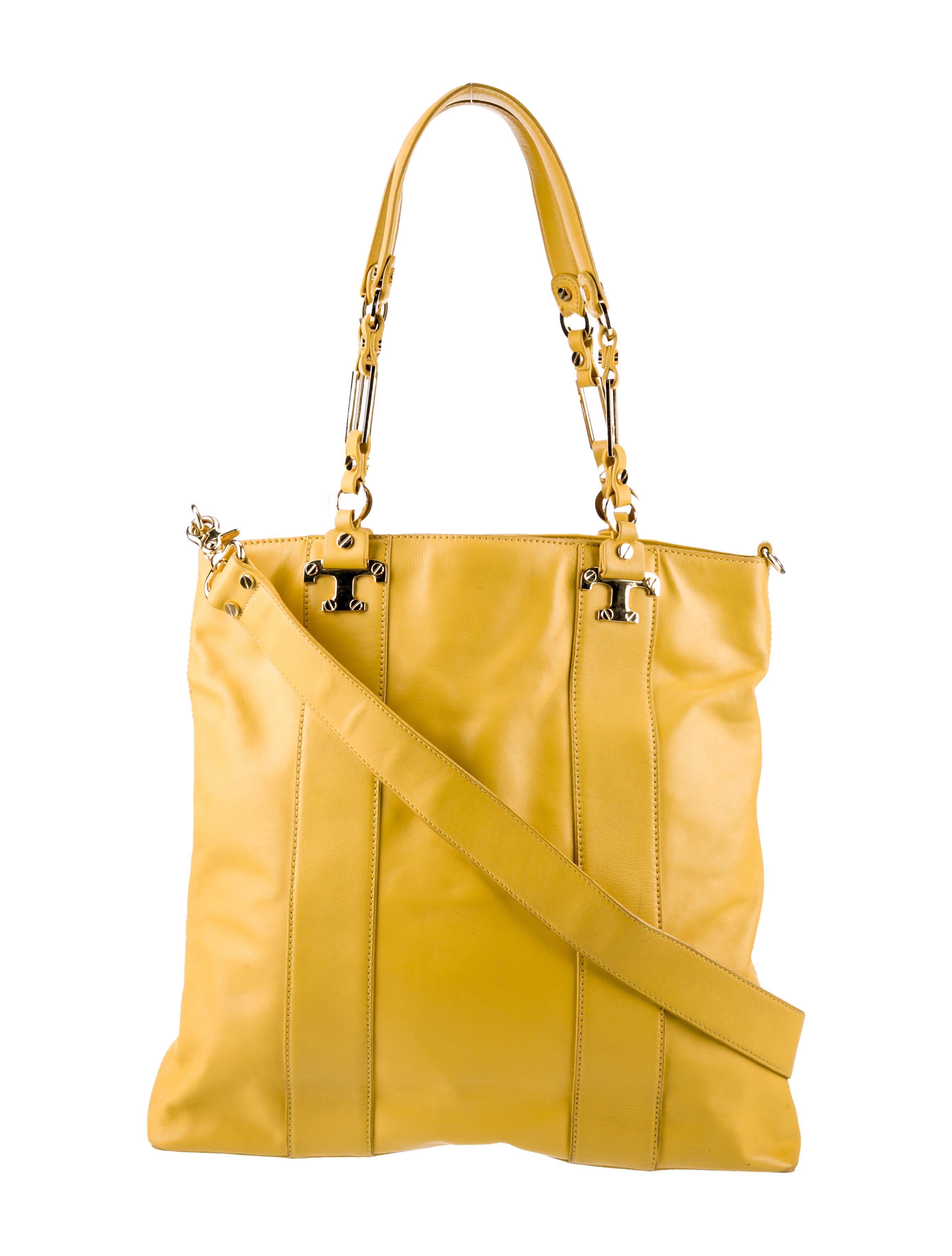 Tory Burch Leather Tote Bag - Yellow Totes, Handbags - WTO575629 | The ...