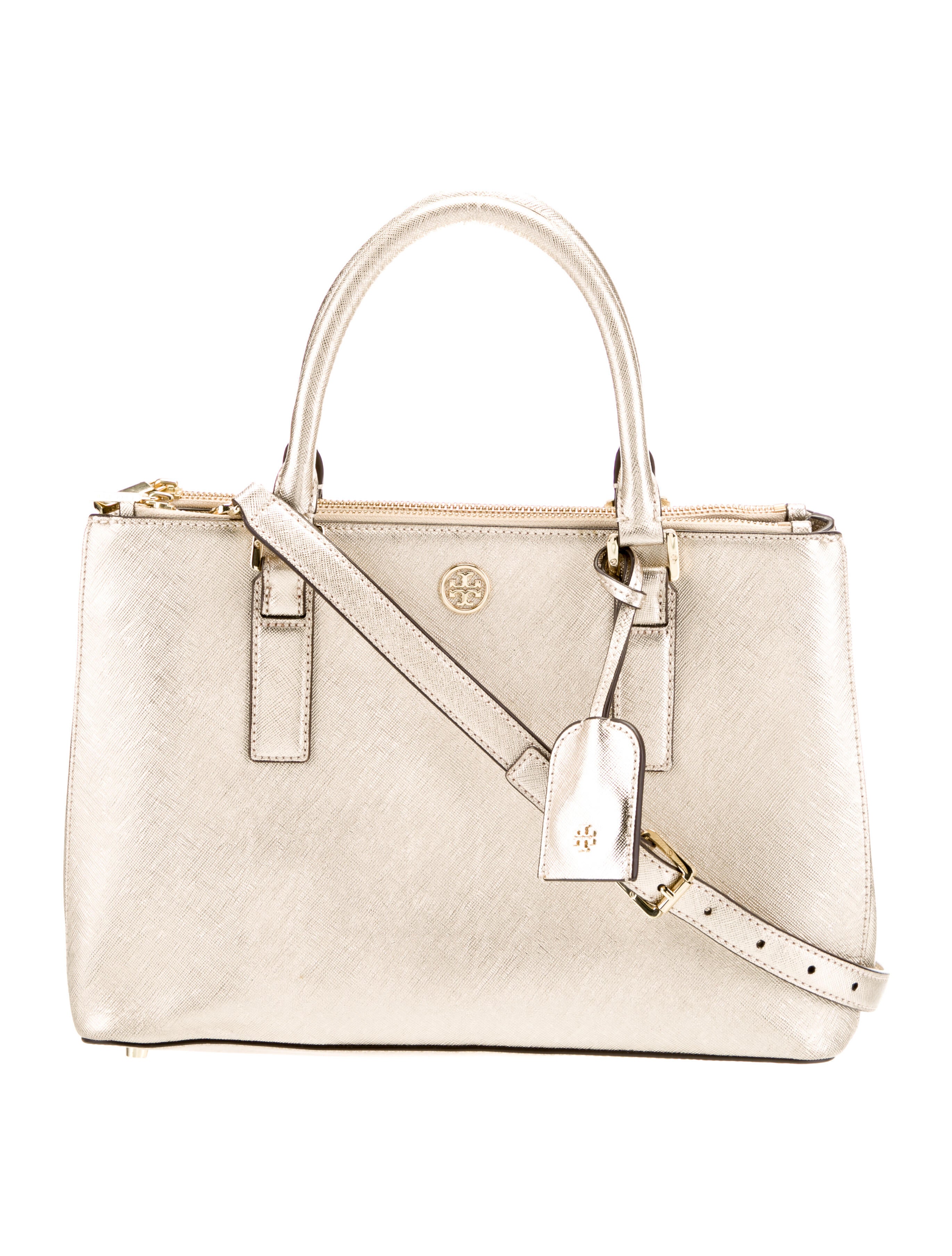 Tory Burch Leather Tote Bag - Gold Totes, Handbags - WTO577313 | The ...