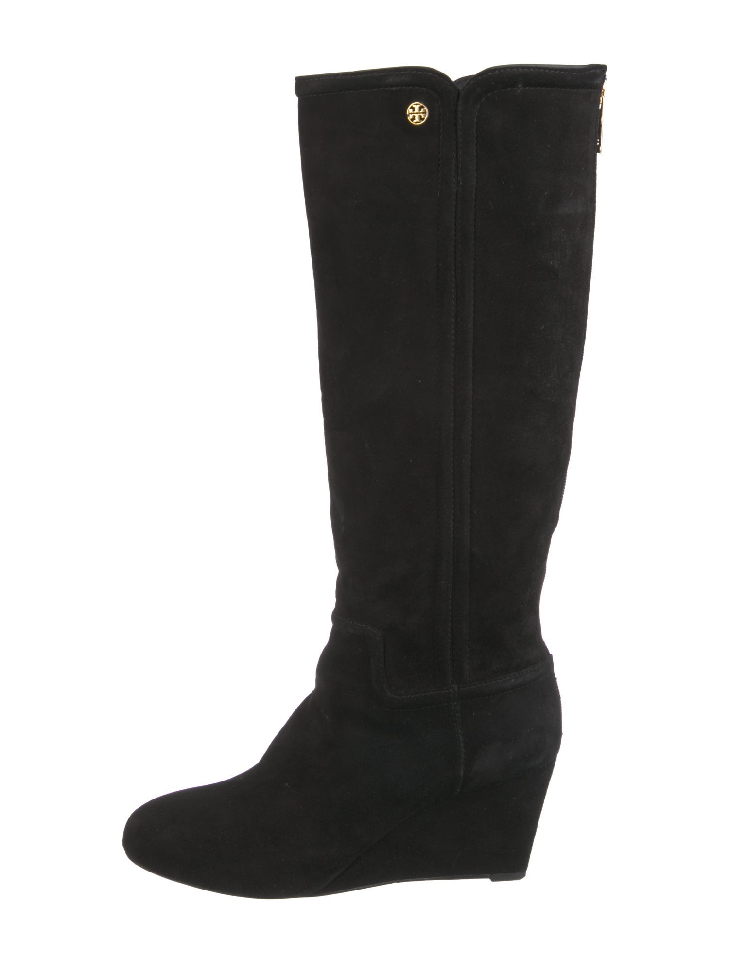 Tory Burch Suede Boots - Black Boots, Shoes - WTO584062 | The RealReal