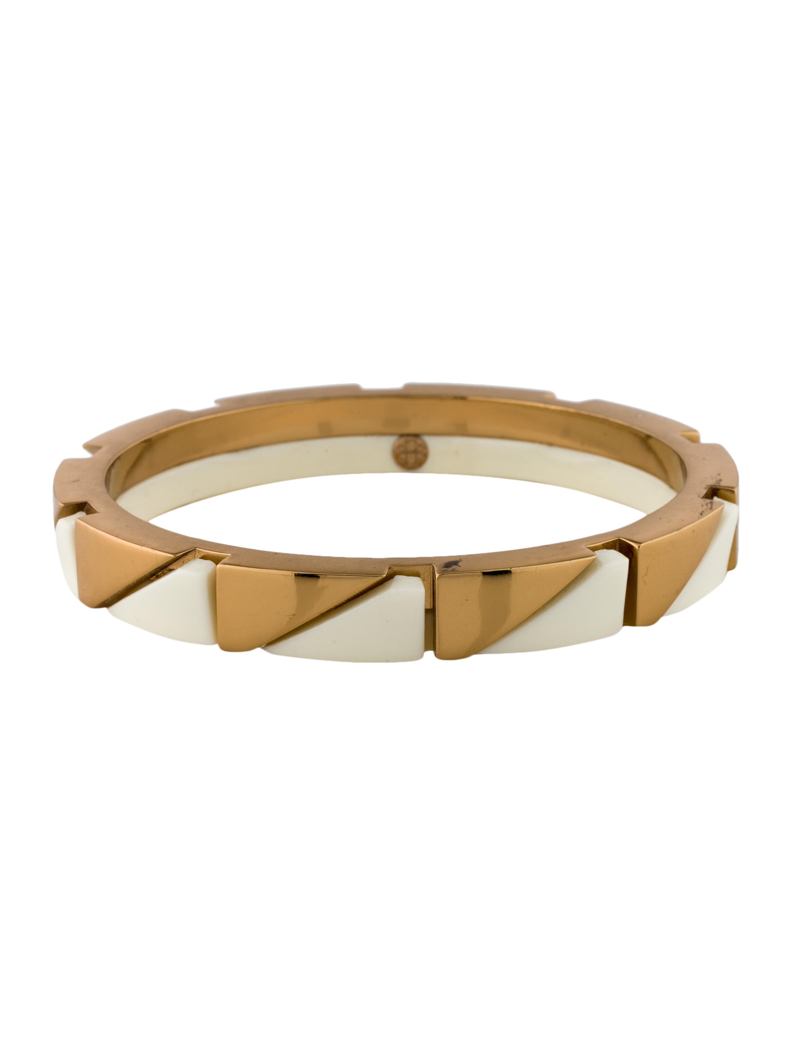 Tory Burch Resin Two-Tone Bangle - Gold-Tone Metal Bangle, Bracelets ...