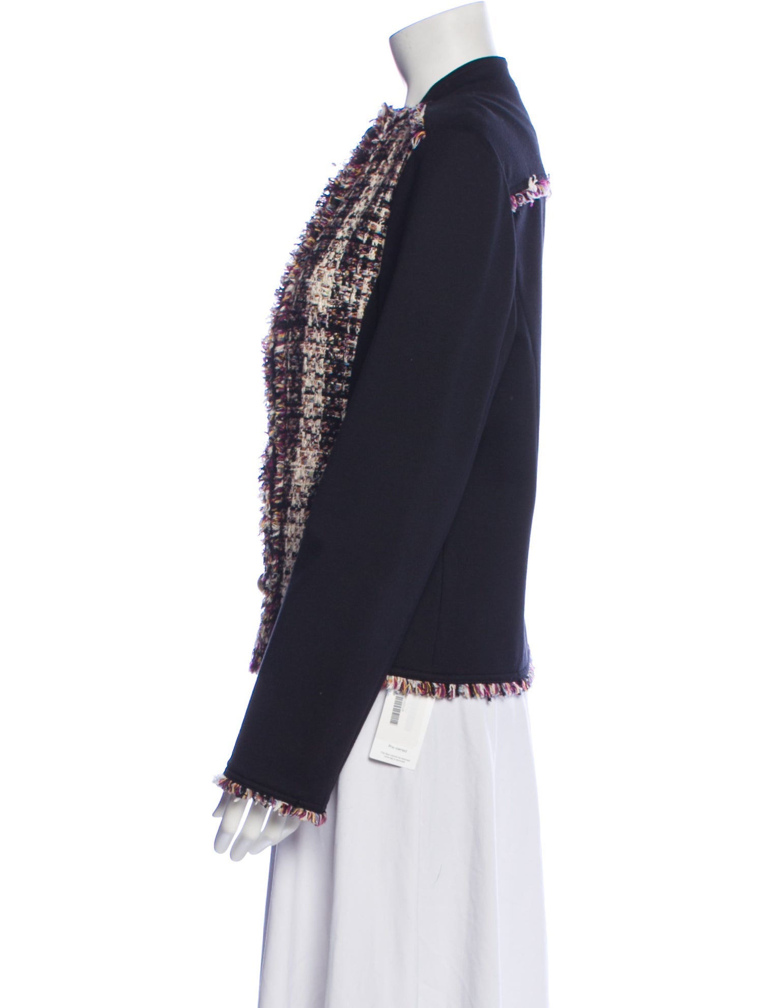 Tory Burch Tweed Pattern Evening Jacket - Black Jackets, Clothing ...