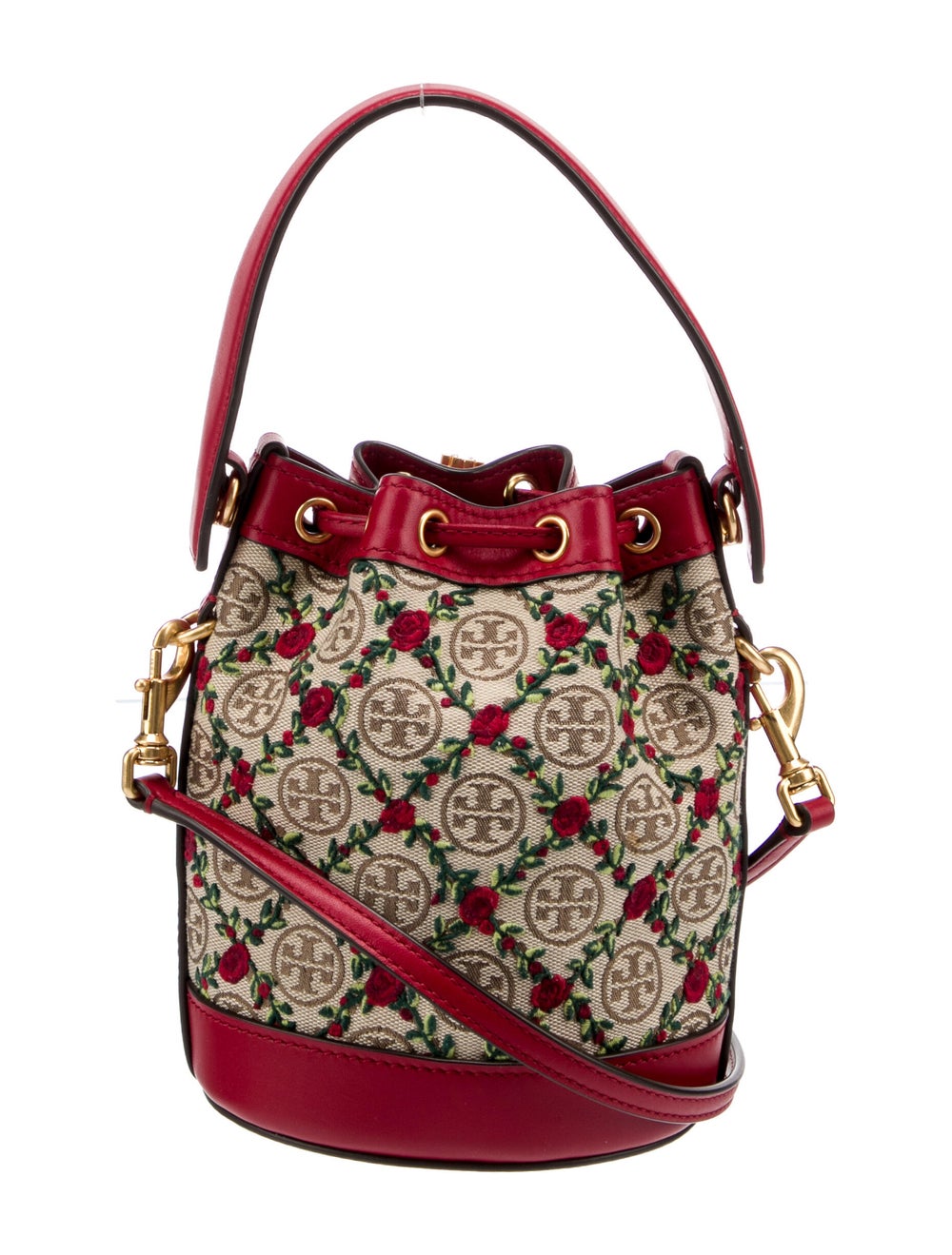 Tory Burch Canvas Logo Bucket Bag - Gem