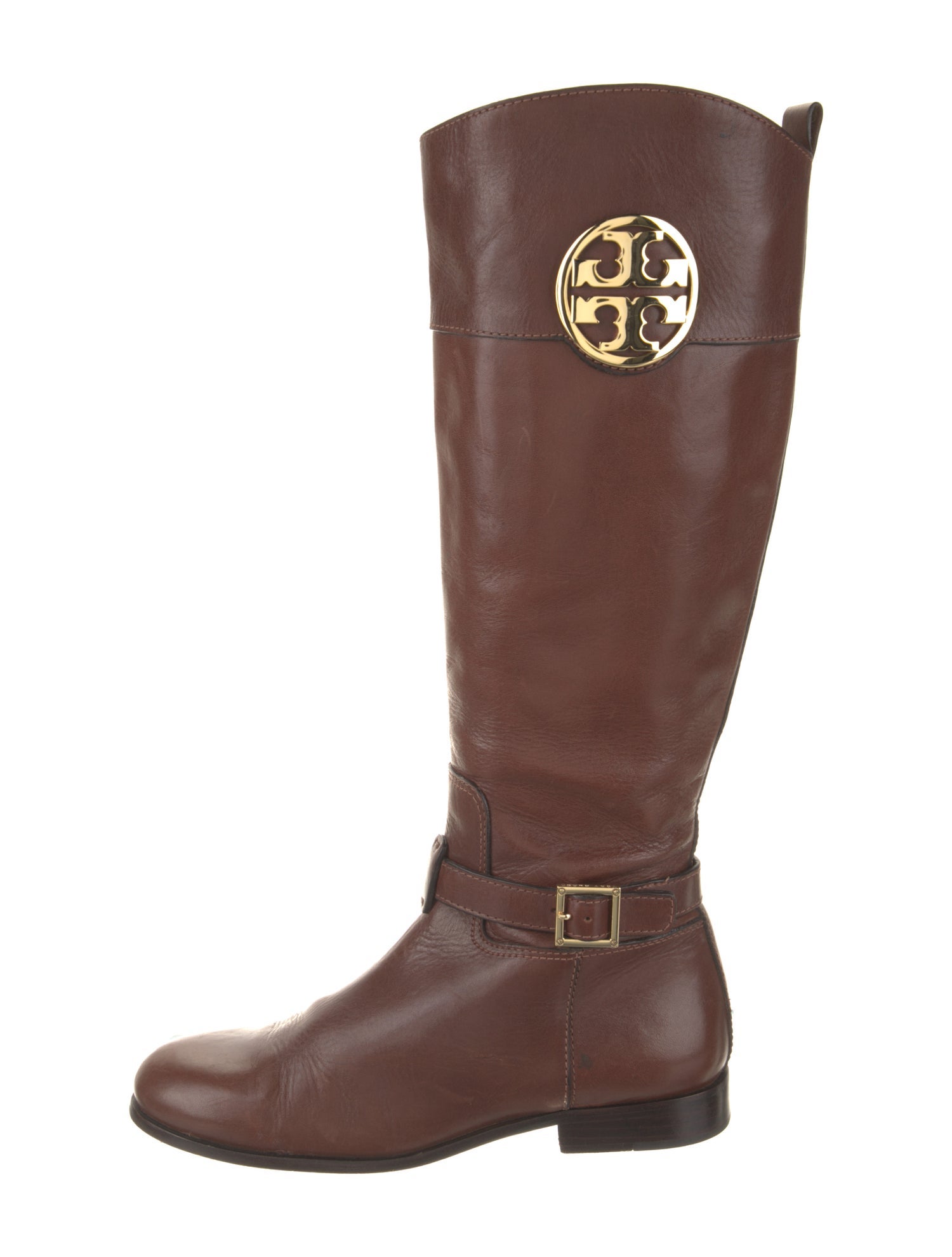 Tory Burch Leather Riding Boots - Brown Boots, Shoes - WTO592177 | The ...