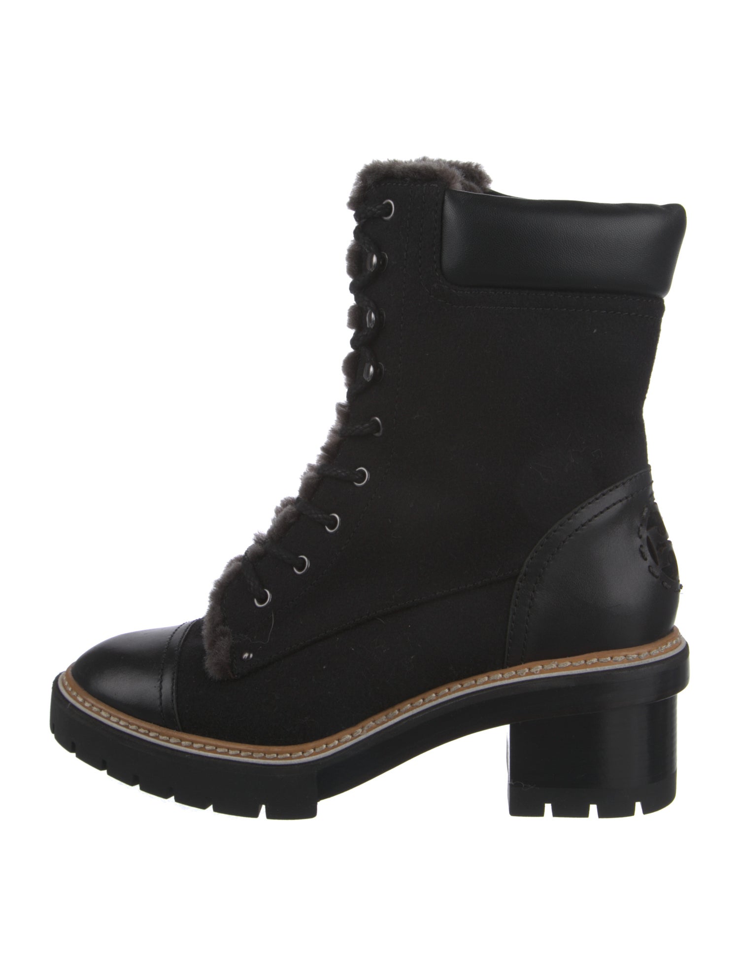 Tory Burch Suede Combat Boots - Black Boots, Shoes - WTO592937 | The ...
