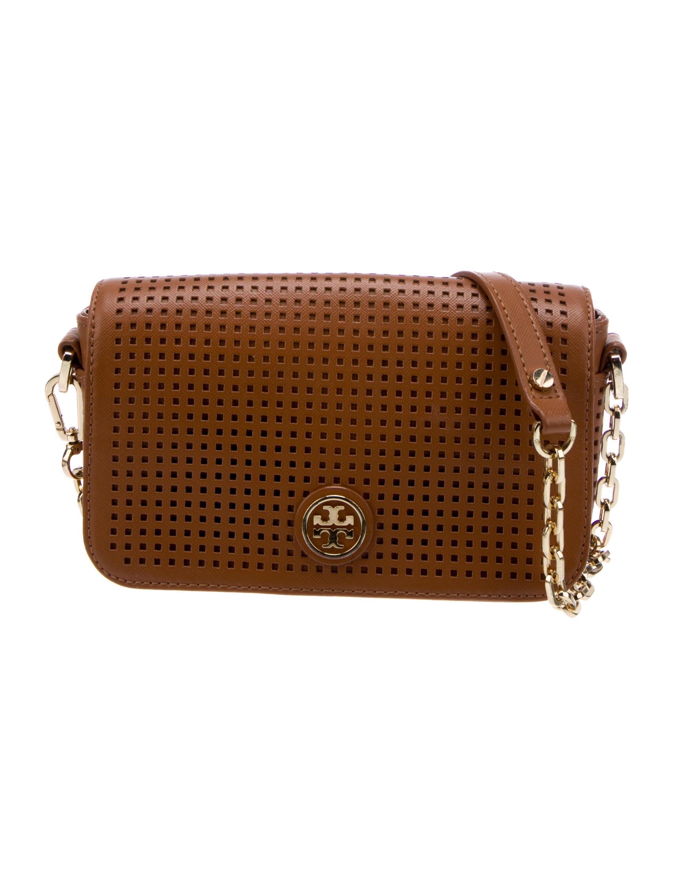 Tory Burch Leather-Trimmed Crochet Crossbody Bag - Black Crossbody Bags ...