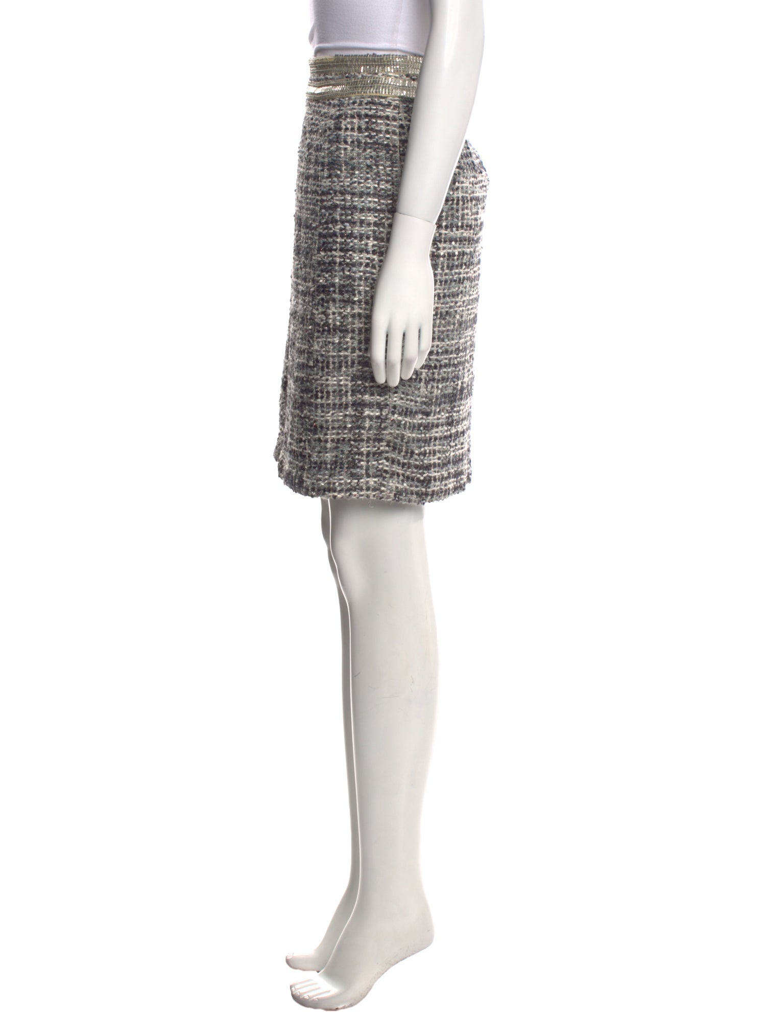 Tory Burch Tweed Pattern Mini Skirt - Grey Skirts, Clothing - WTO594738 ...