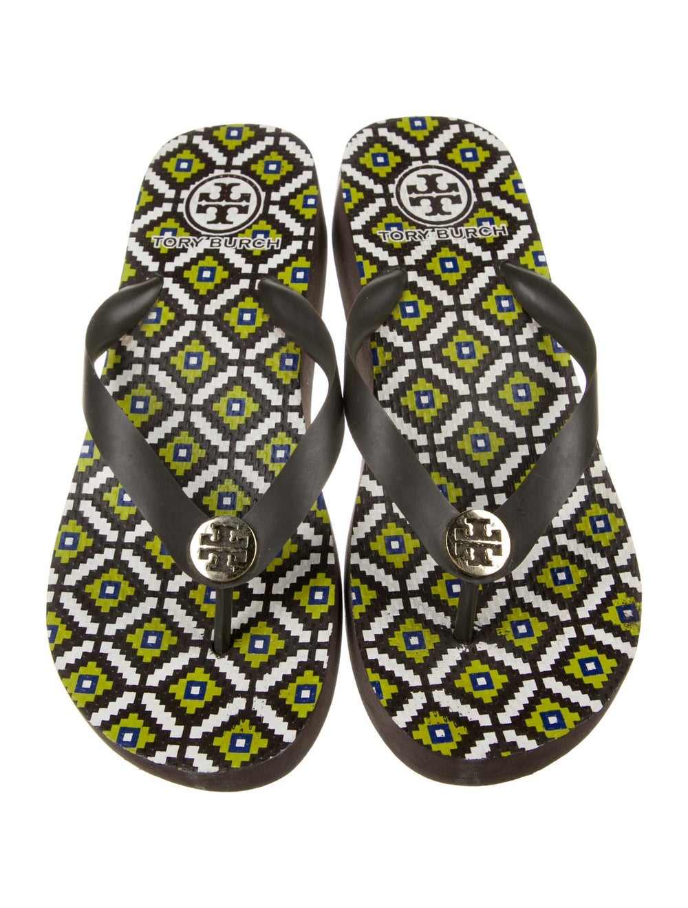 Tory Burch PVC Printed Flip Flops - Gem