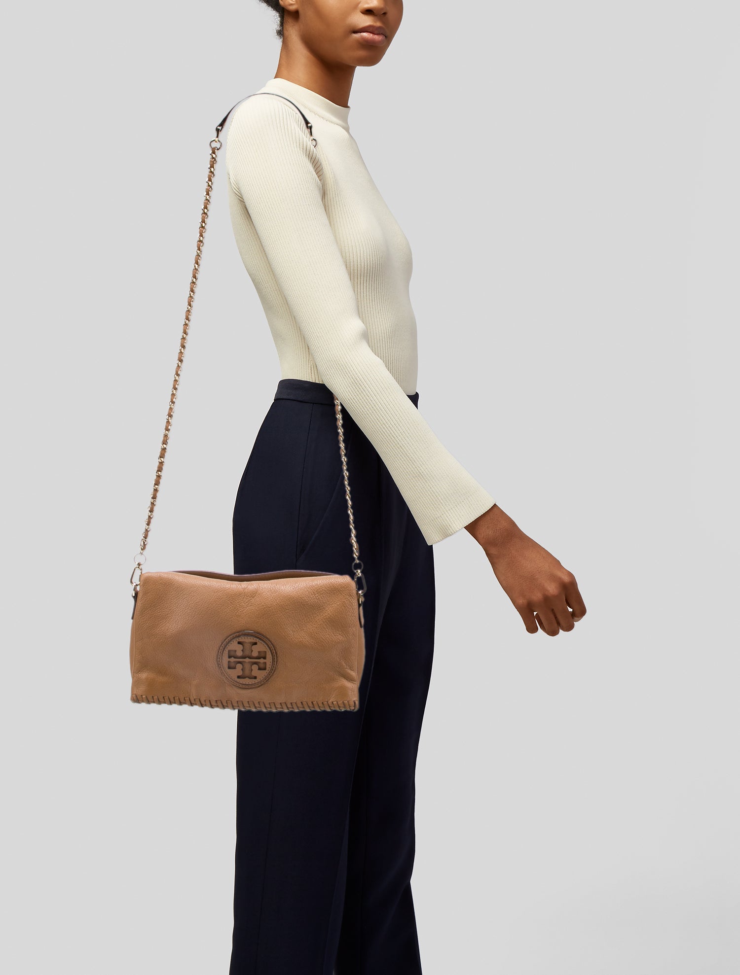 Tory Burch Chain-Link Crossbody Bag - Neutrals Crossbody Bags, Handbags ...