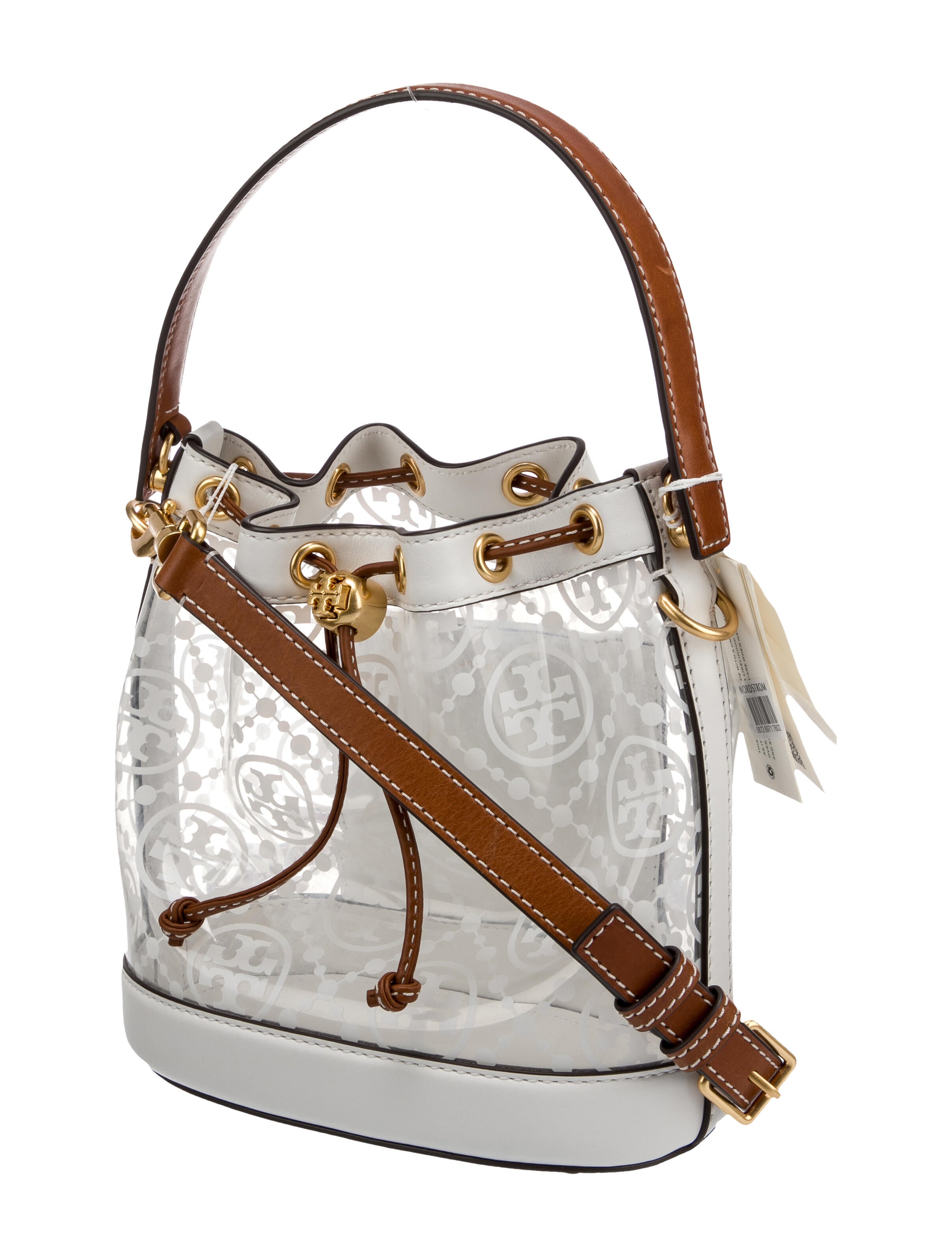 Tory Burch PVC Leather-Trimmed Crossbody Bag - White Crossbody Bags ...
