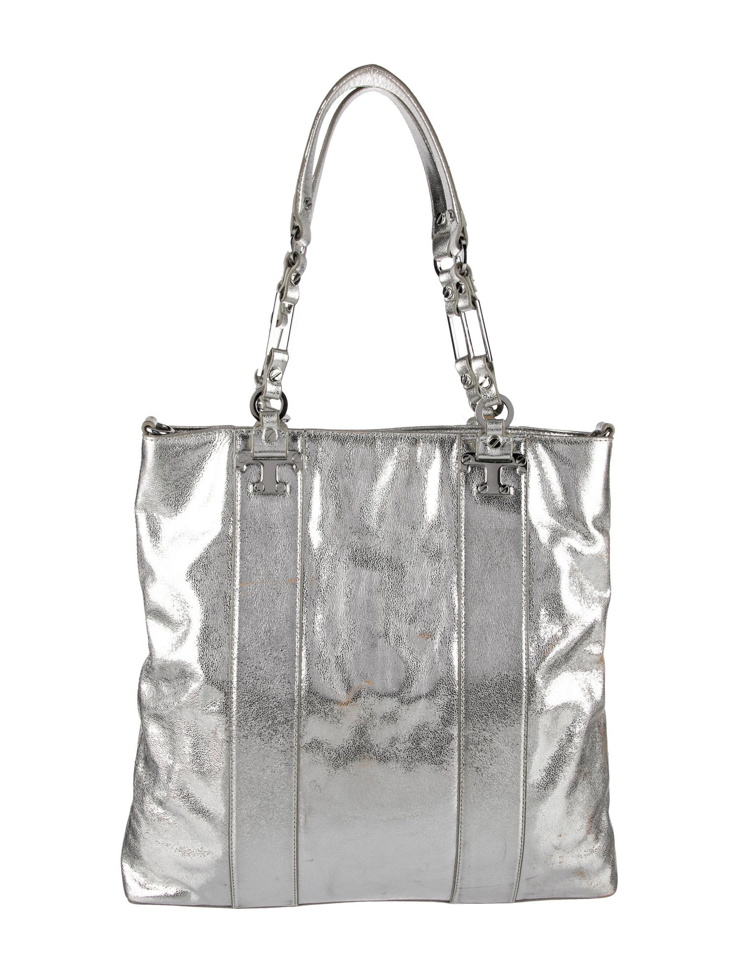 Tory Burch Leather Shoulder Bag - Silver Shoulder Bags, Handbags ...