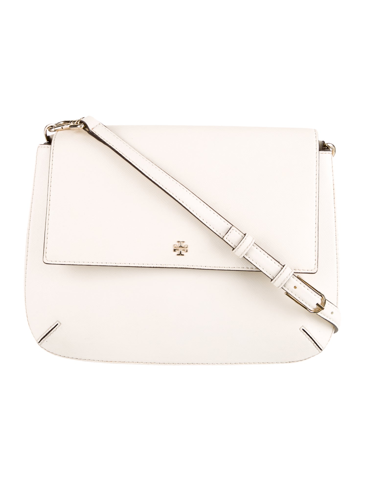 Tory Burch Saffiano Leather Crossbody Bag - White Crossbody Bags ...