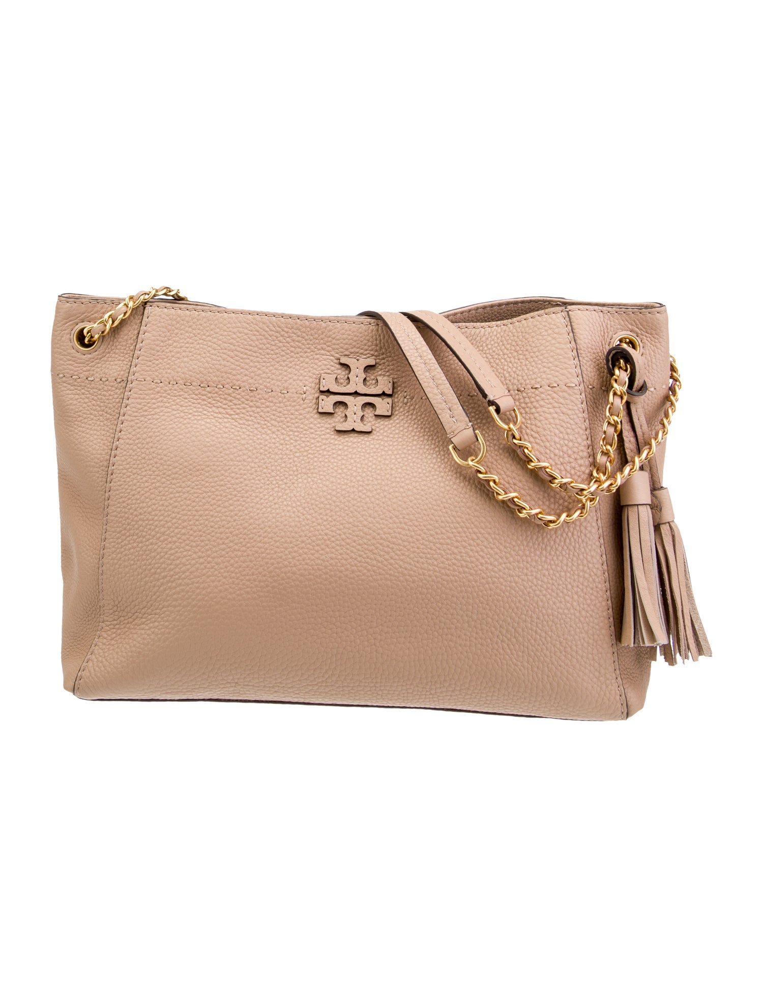 Tory Burch Leather Shoulder Bag - Neutrals Shoulder Bags, Handbags ...