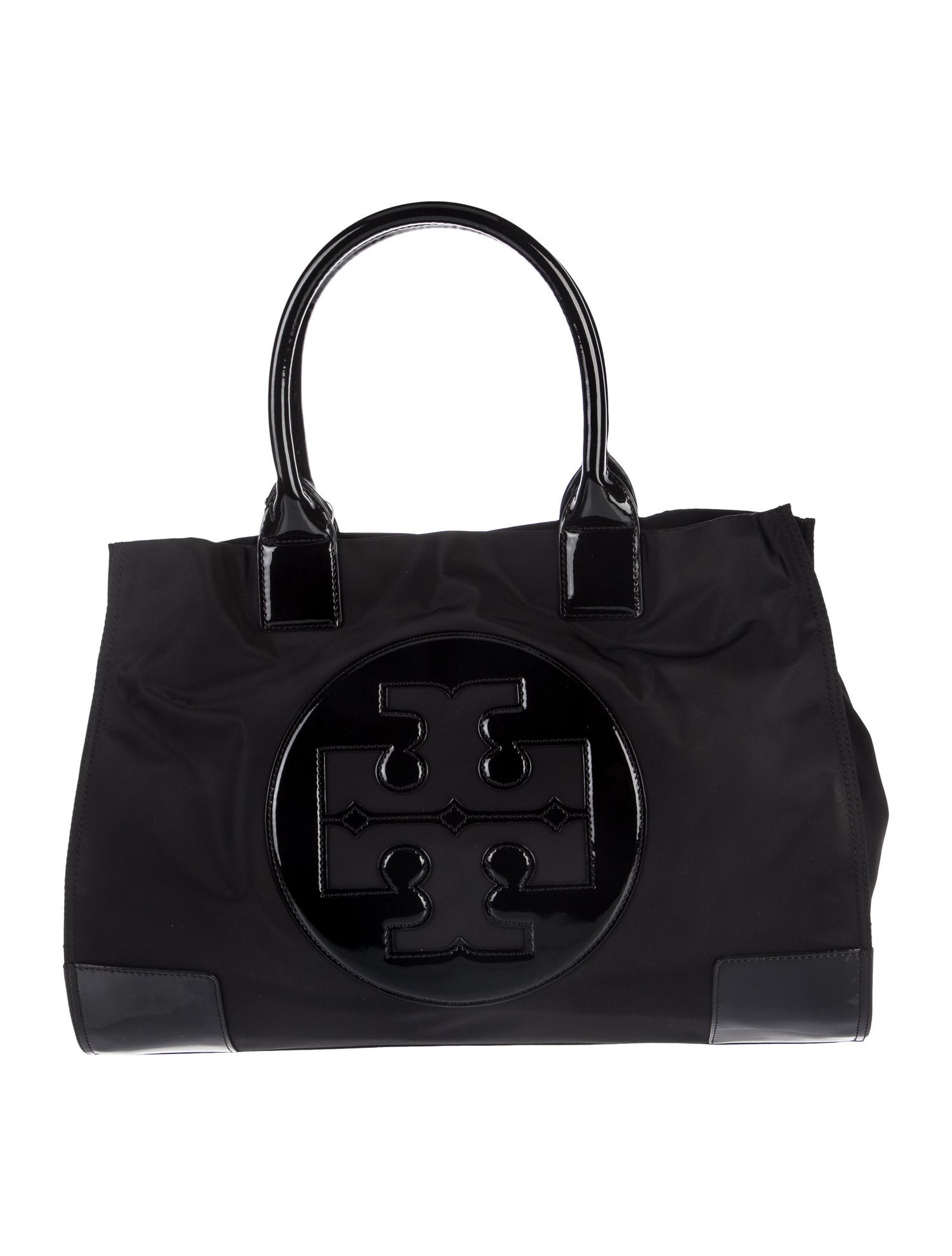 Tory Burch Leather Trimmed Tote Bag - Black Totes, Handbags - WTO607204 ...