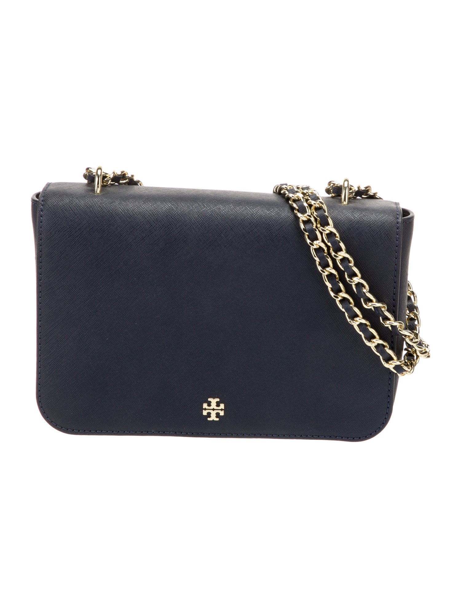 Tory Burch Saffiano Leather Shoulder Bag - Blue Shoulder Bags, Handbags ...