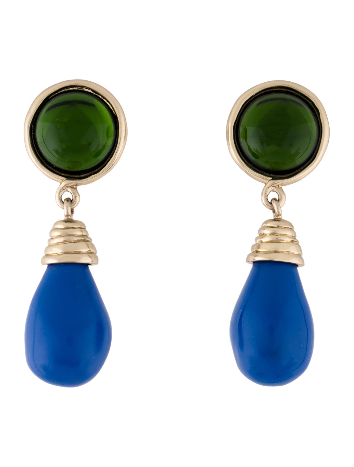 Celine Céline Baroque Pearl Drop Earrings - Gold-Tone Metal Drop ...