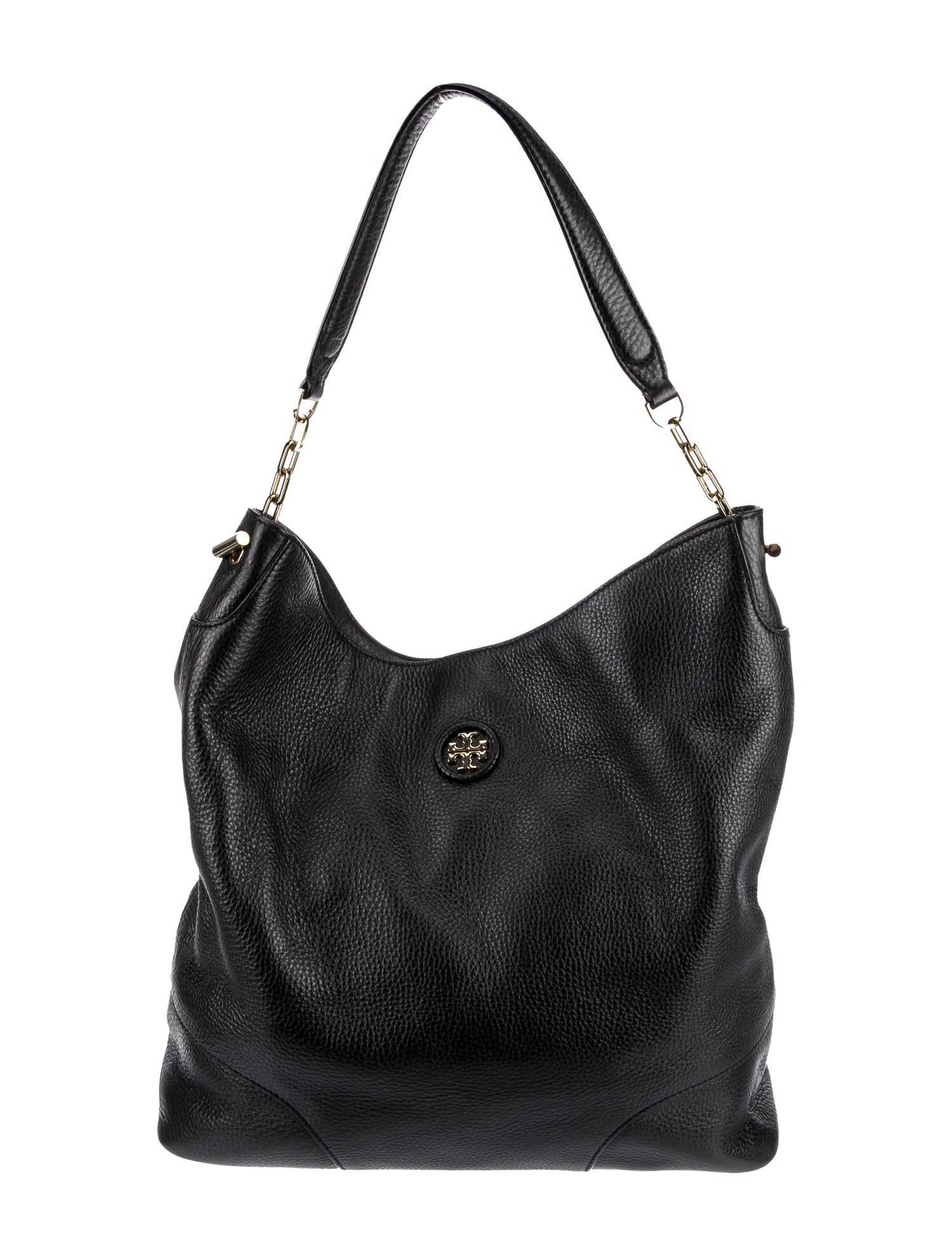 Tory Burch Chain Linked Leather Shoulder Bag - Black Shoulder Bags ...