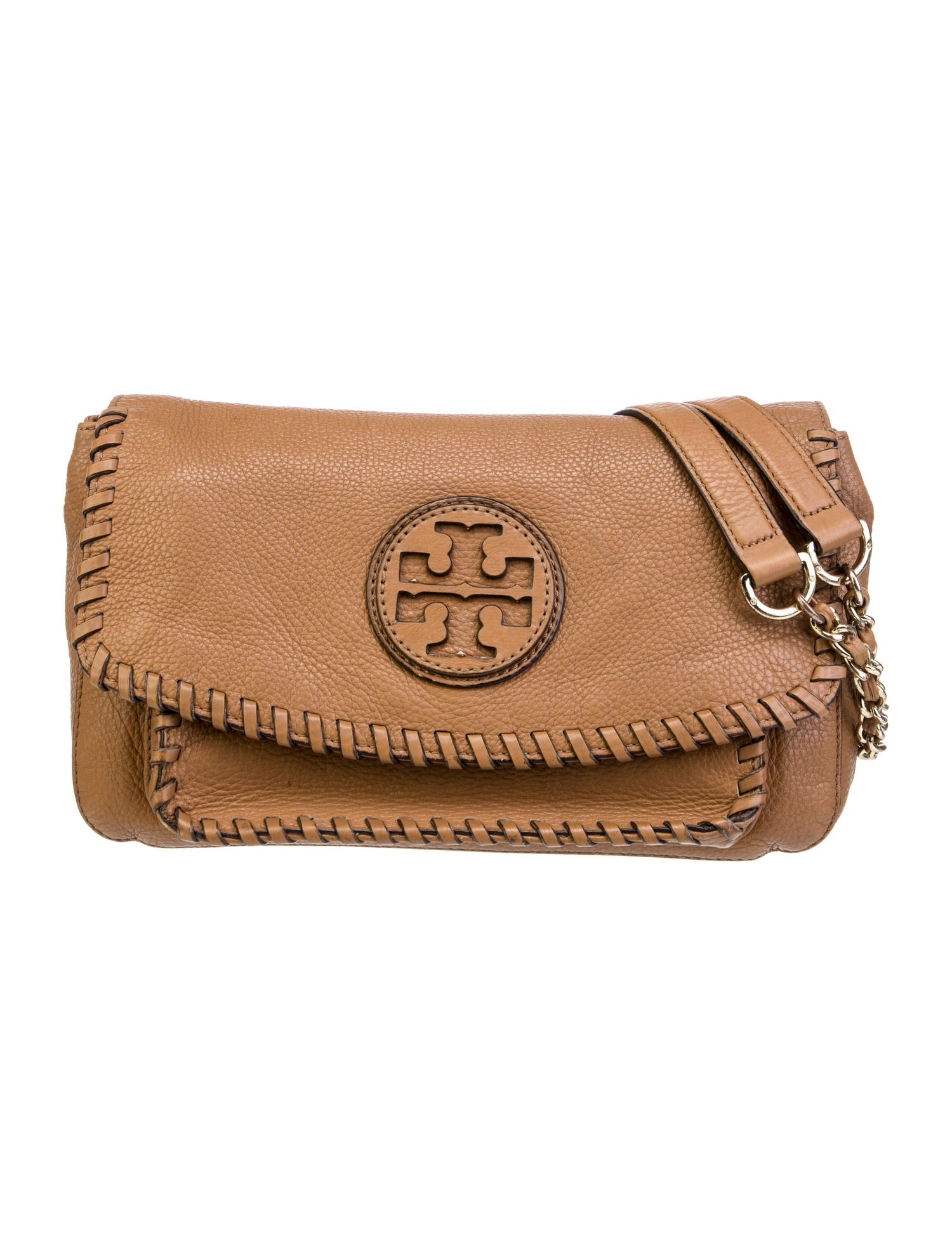 Tory Burch Leather Shoulder Bag - Brown Shoulder Bags, Handbags ...