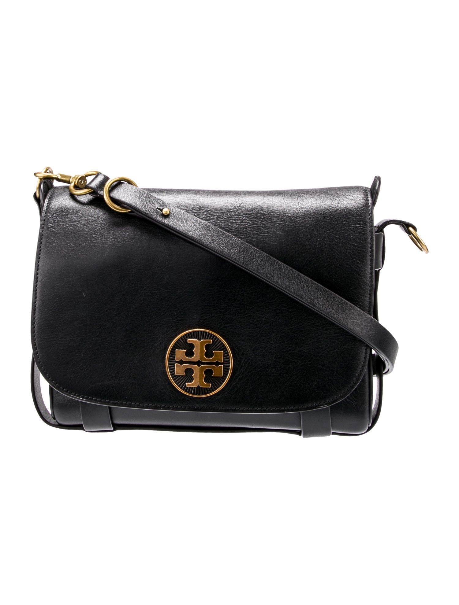 Tory Burch Leather Shoulder Bag - Black Shoulder Bags, Handbags ...