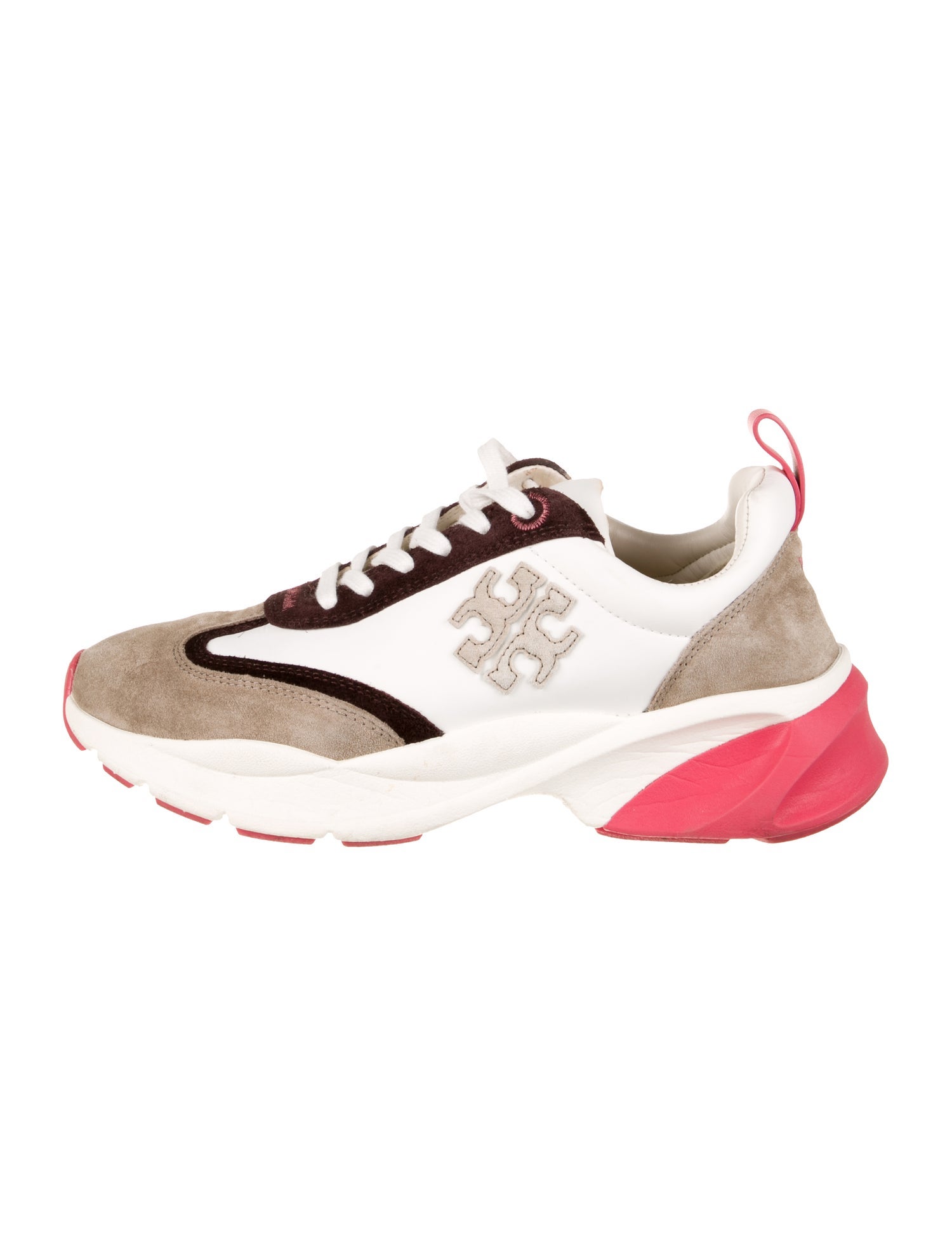 Tory Burch Leather Colorblock Pattern Sneakers - White Sneakers, Shoes ...