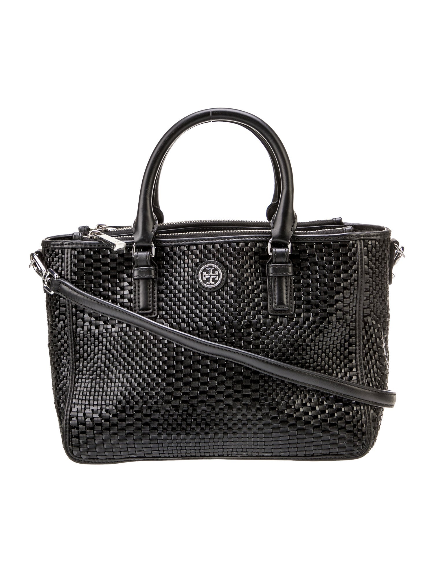Tory Burch Braided Leather Tote - Black Totes, Handbags - WTO617336 ...