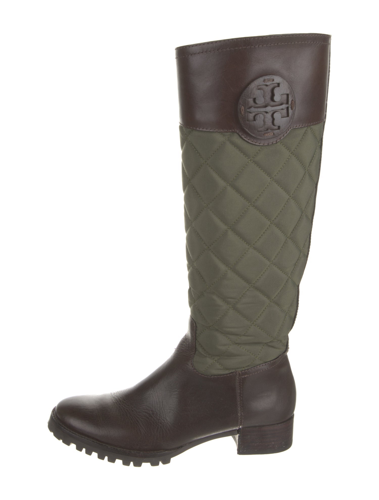 Tory Burch Leather Printed Rain Boots - Brown Boots, Shoes - WTO617894 ...