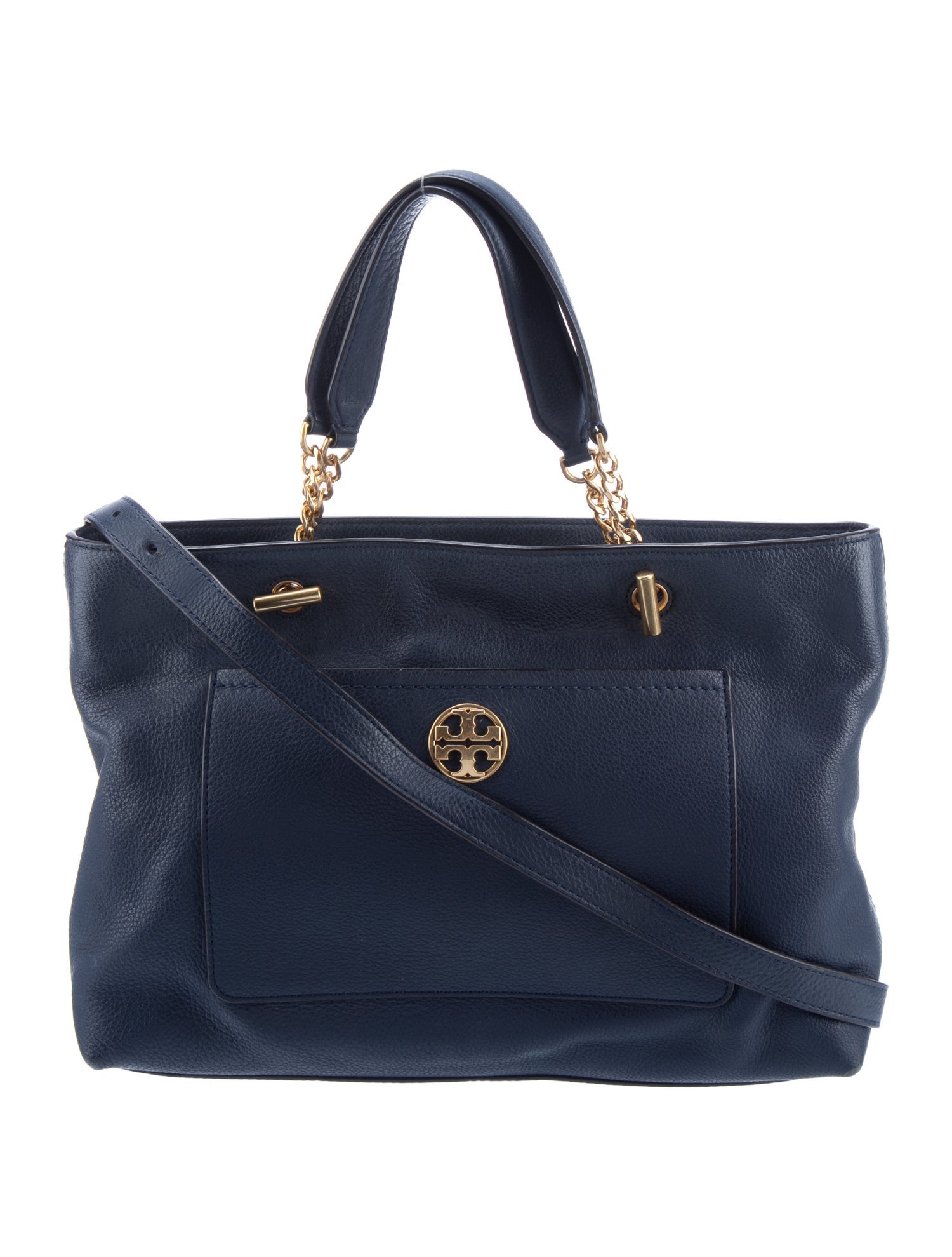 Tory Burch Leather Tote - Blue Totes, Handbags - WTO618170 | The RealReal