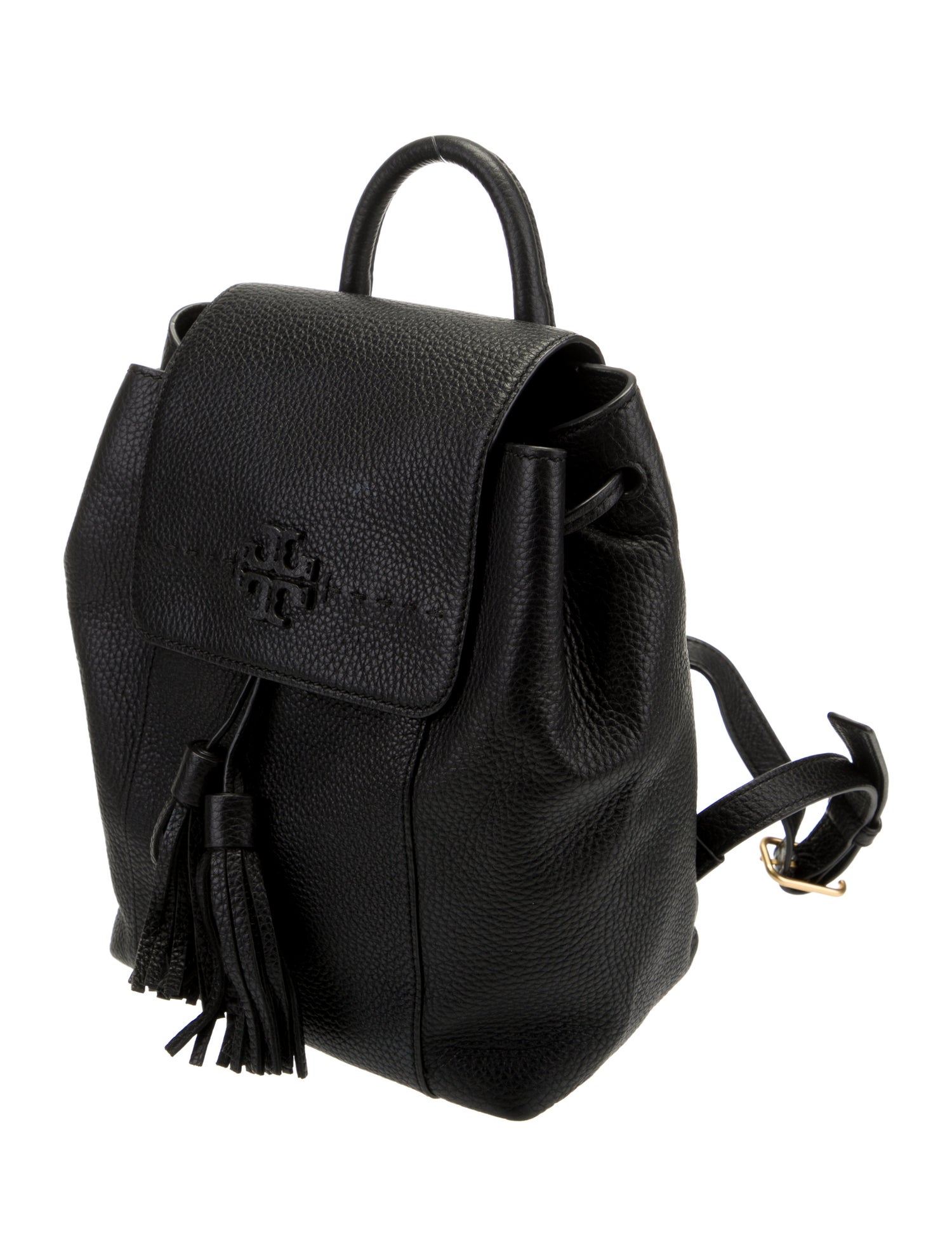 Tory Burch Solid Leather Backpack - Black Backpacks, Handbags ...