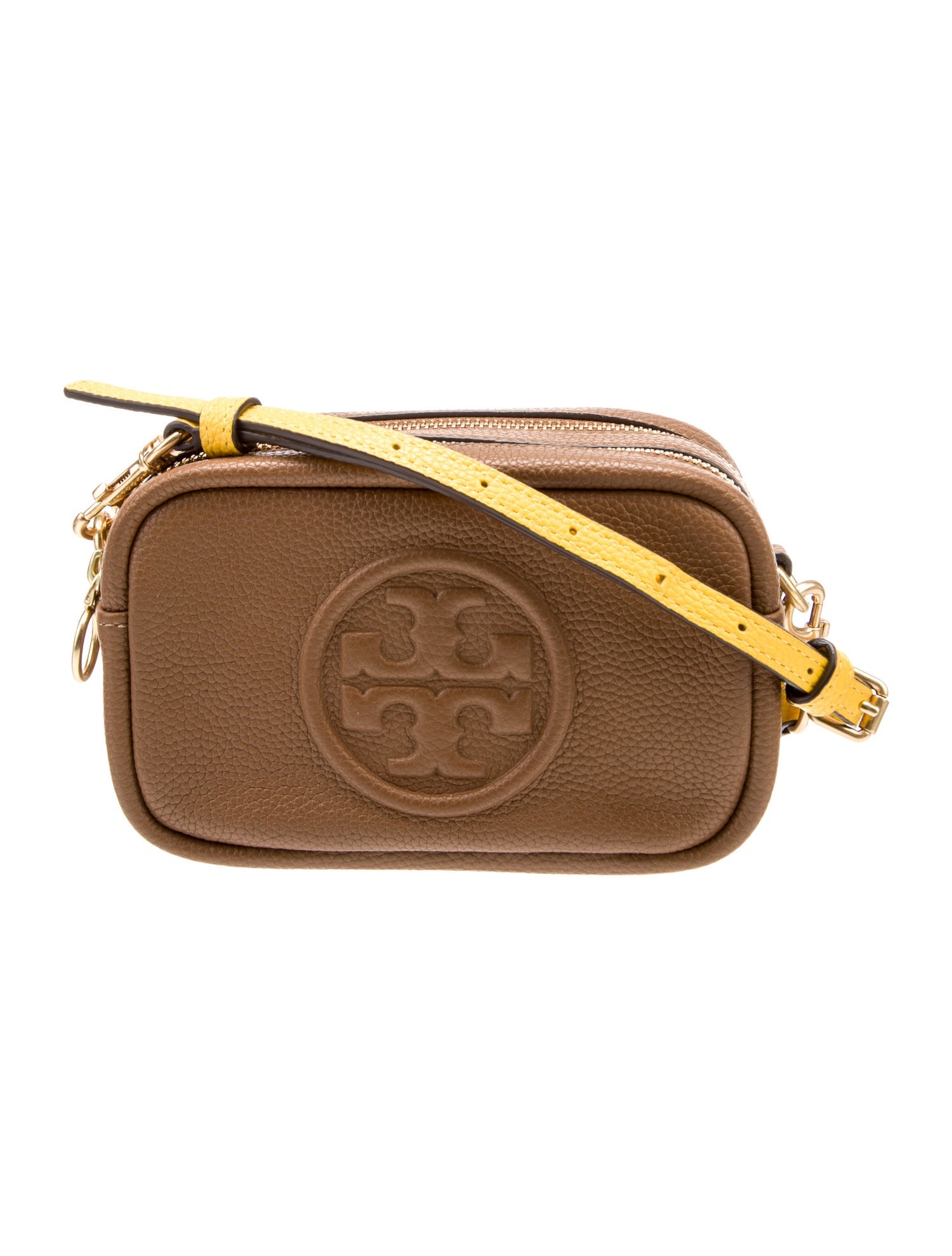 Tory Burch Mini Leather Crossbody Bag - Brown Crossbody Bags, Handbags ...