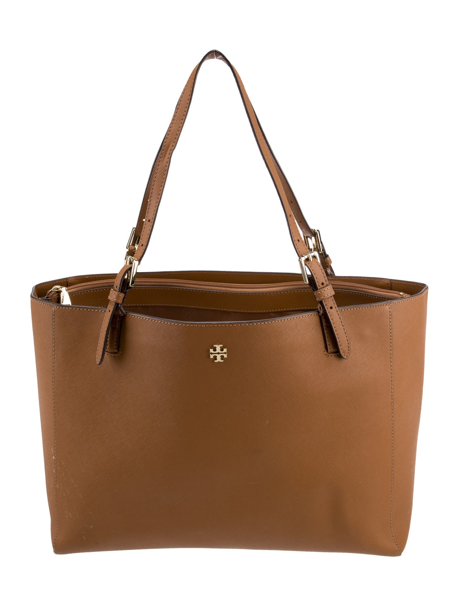 Tory Burch Saffiano Leather Tote Bag - Brown Totes, Handbags ...
